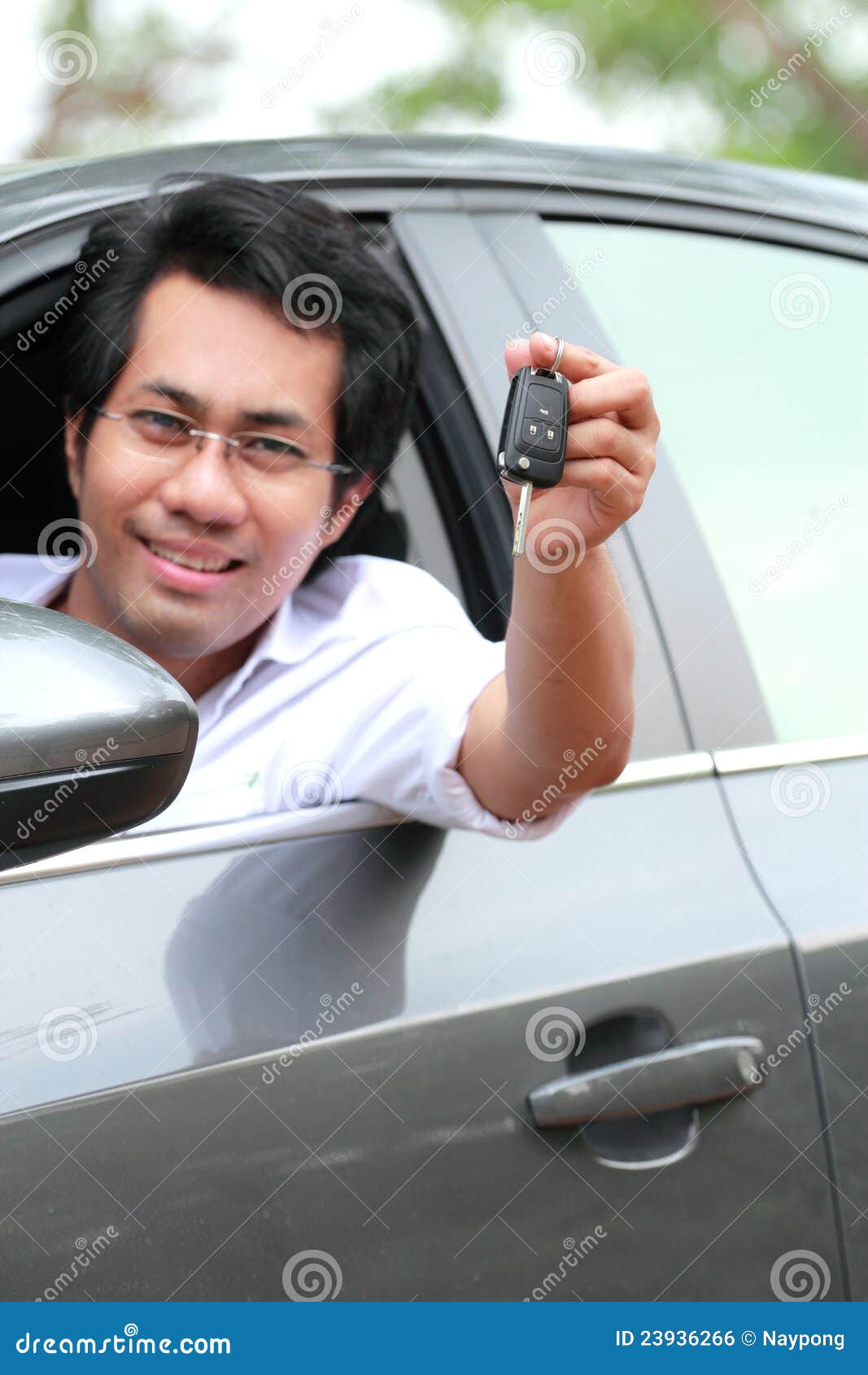 Man show car key stock photo. Image of business, positive - 23936266