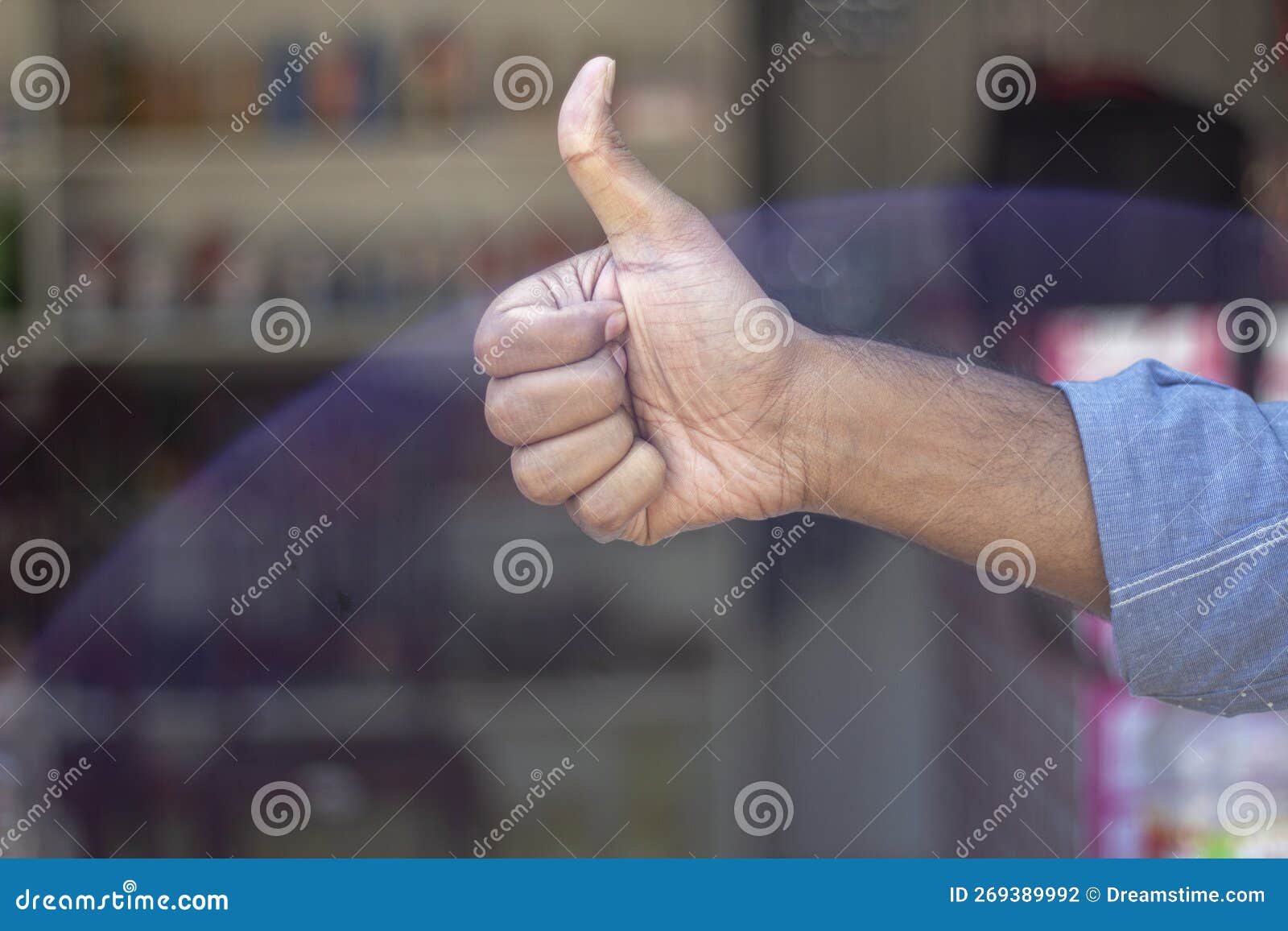 A Man Show His Own Hand Style and the Background is Blurred Stock Photo ...