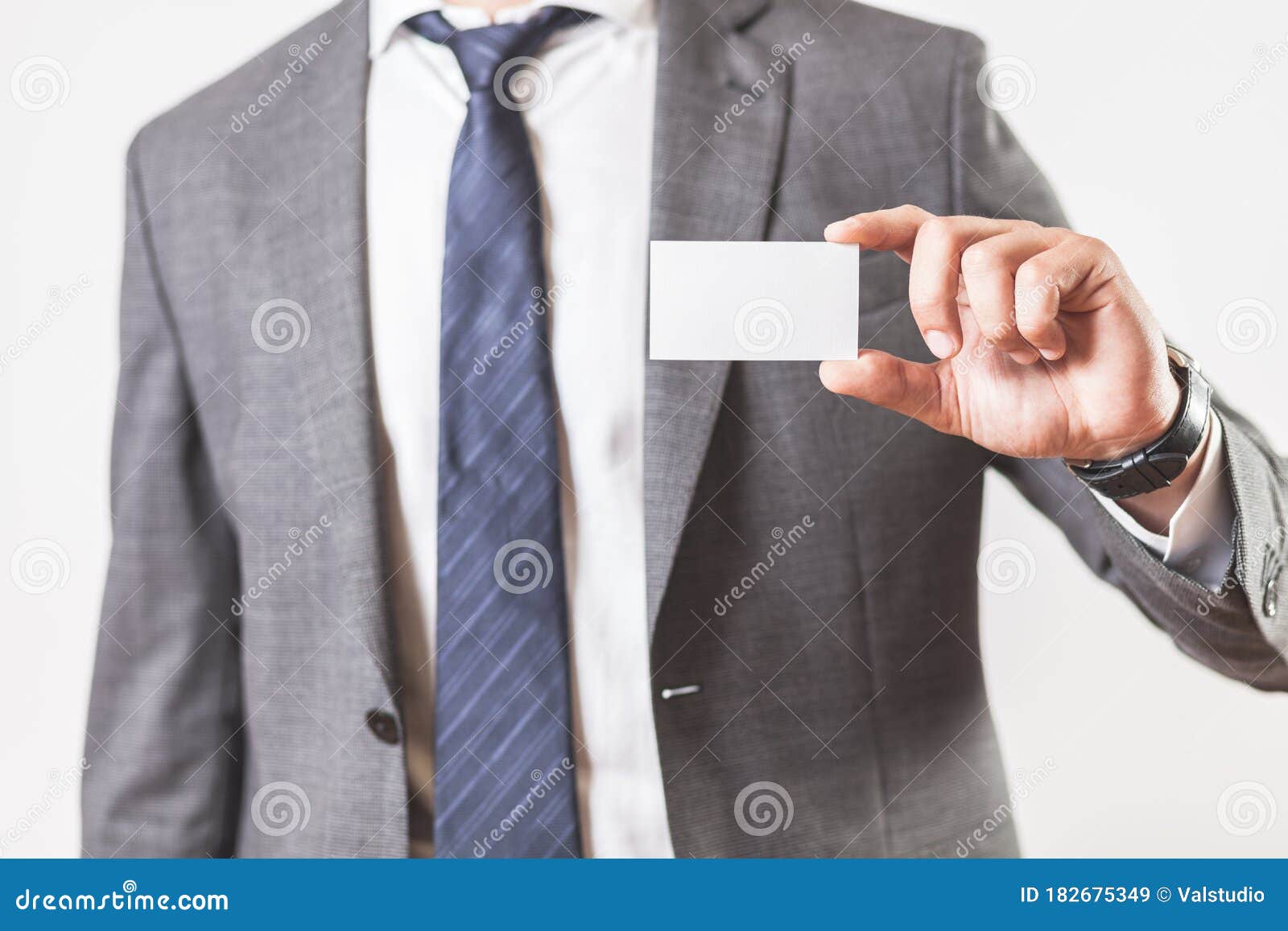 Man showing business card stock image. Image of businessman - 182675349