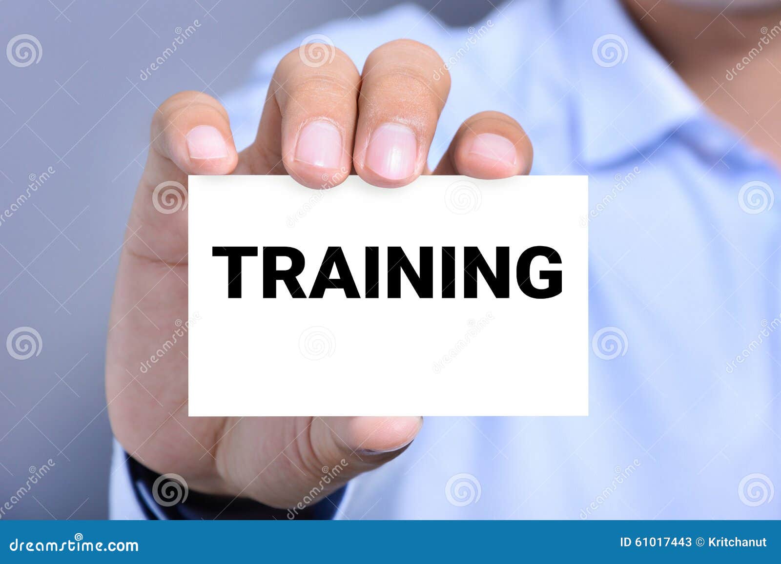 A Man Showing Card with TRAINING Word Stock Image - Image of word, hand ...