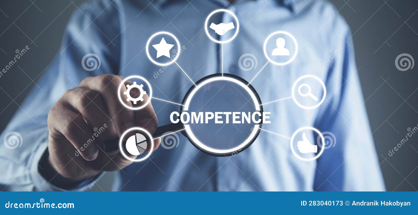 Man Showing Competence Concept. Business Stock Image - Image of ...