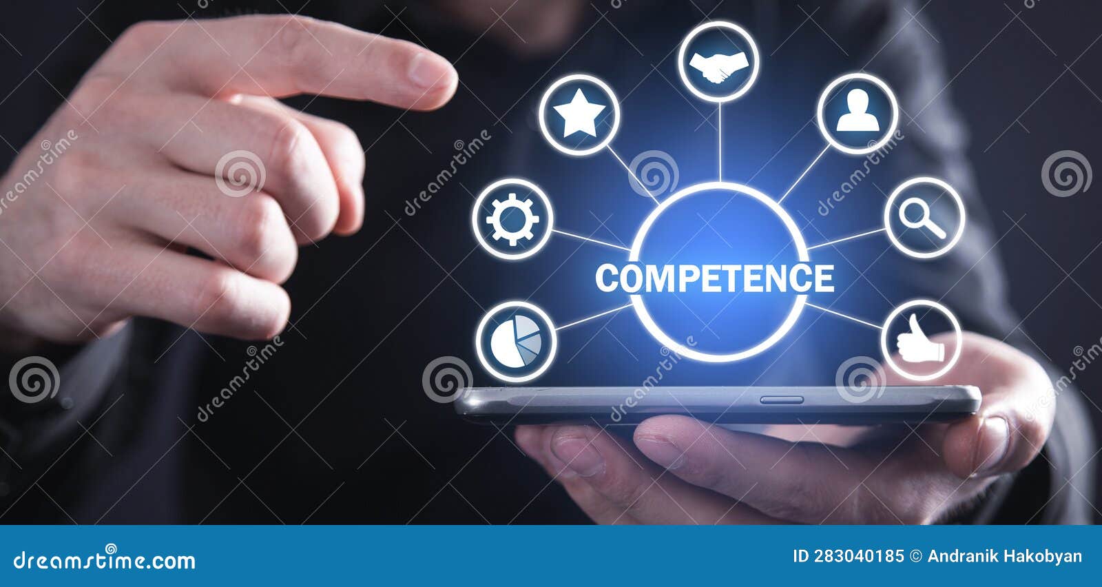 Man Showing Competence Concept. Business Stock Image - Image of ...