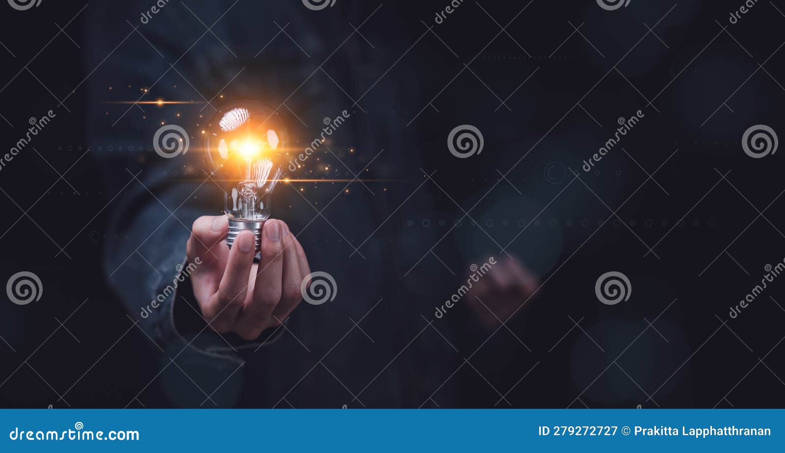 A Man Showing Creative Ideas in His Hands ,ideas and Innovation ...