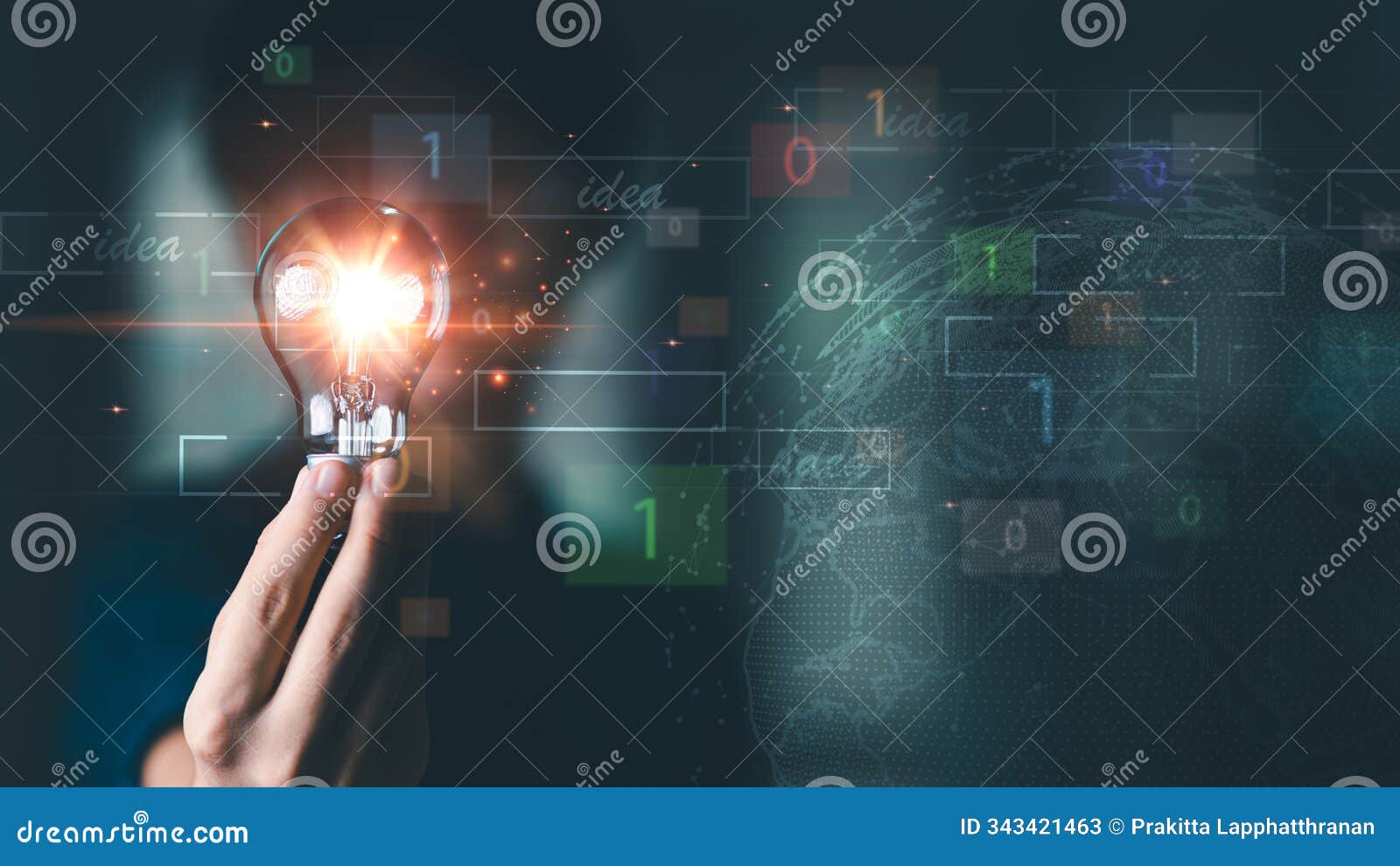 A Man Showing Creative Ideas in His Hands ,ideas and Innovation ...