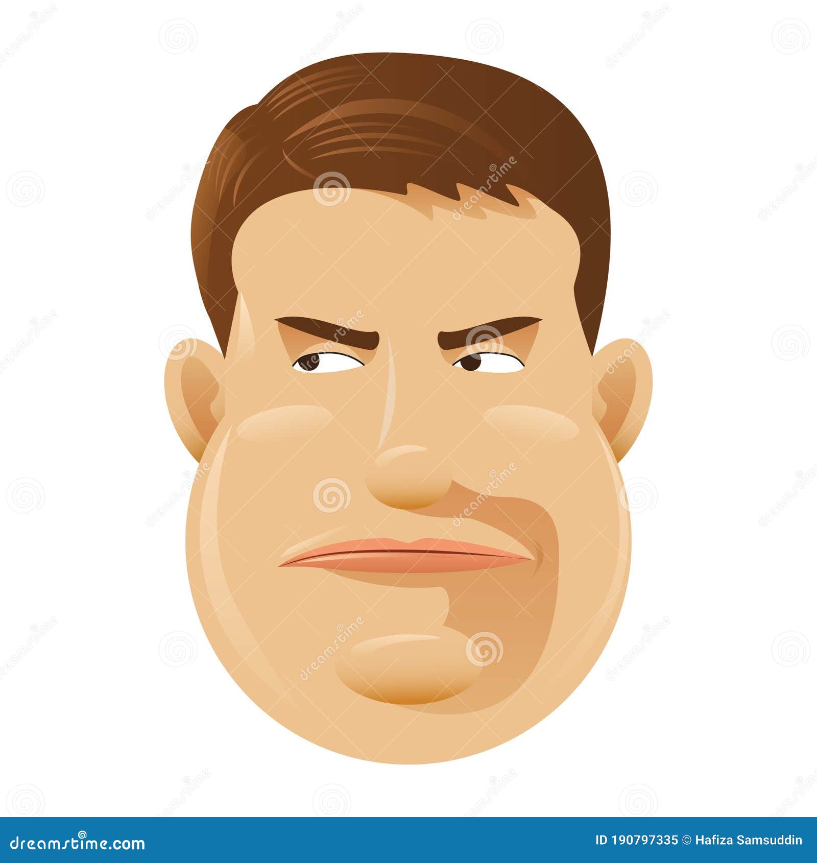 Man Showing Distrust. Vector Illustration Decorative Design Stock ...