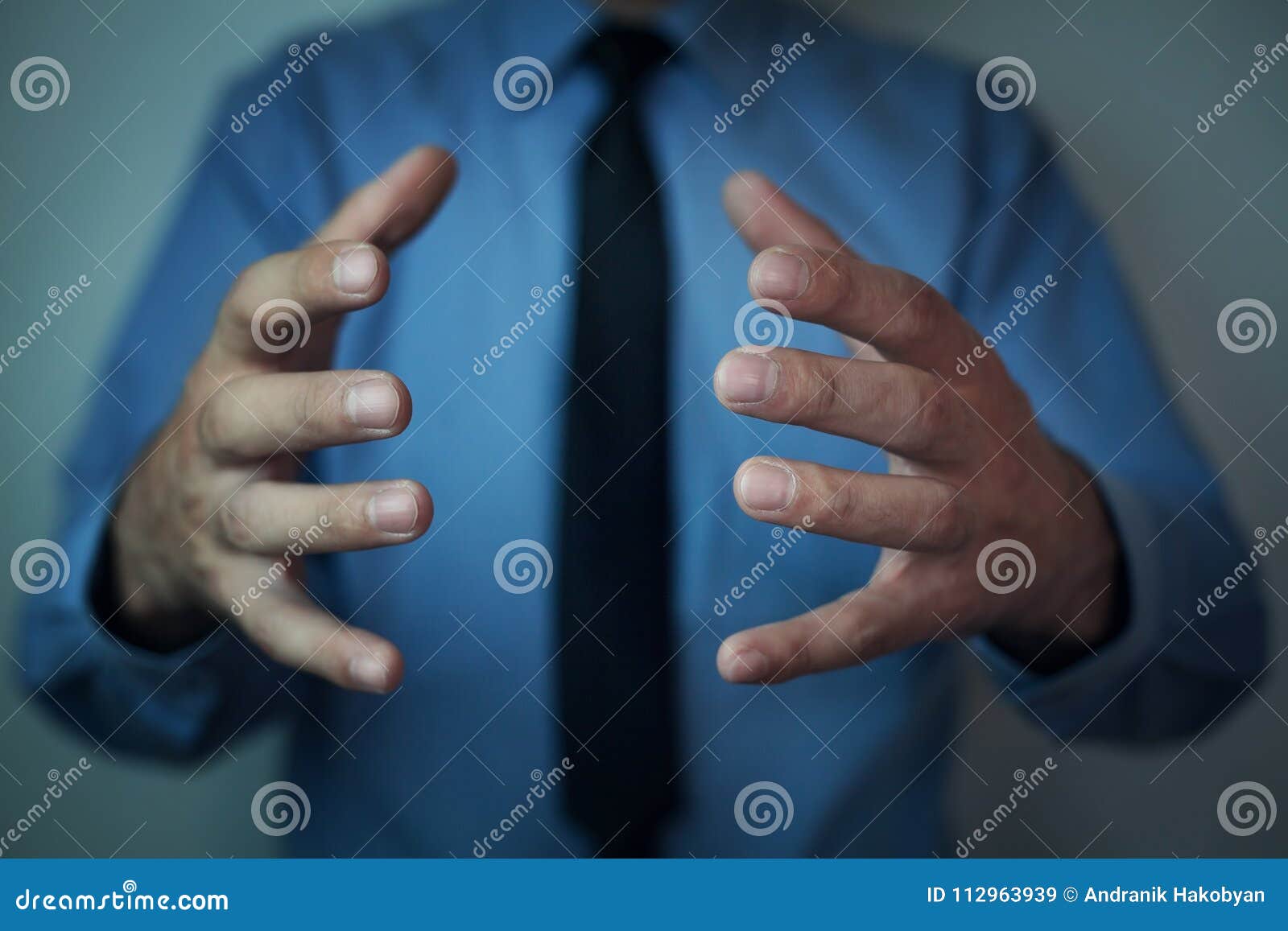Man showing empty hands. stock image. Image of business - 112963939