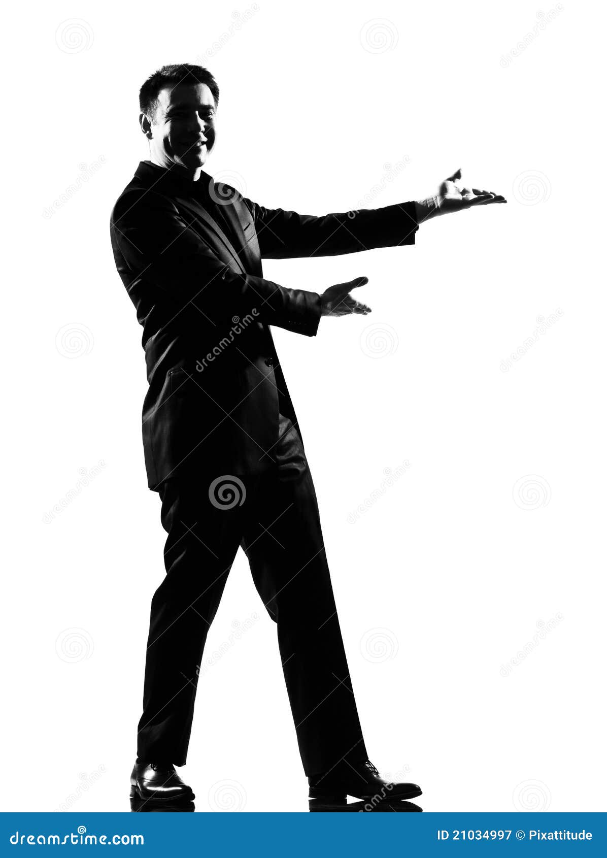 Man Showing Gesture Introducing Presentation Royalty-Free Stock ... Man Showing Gesture Introducing Presentation Royalty-Free Stock ...