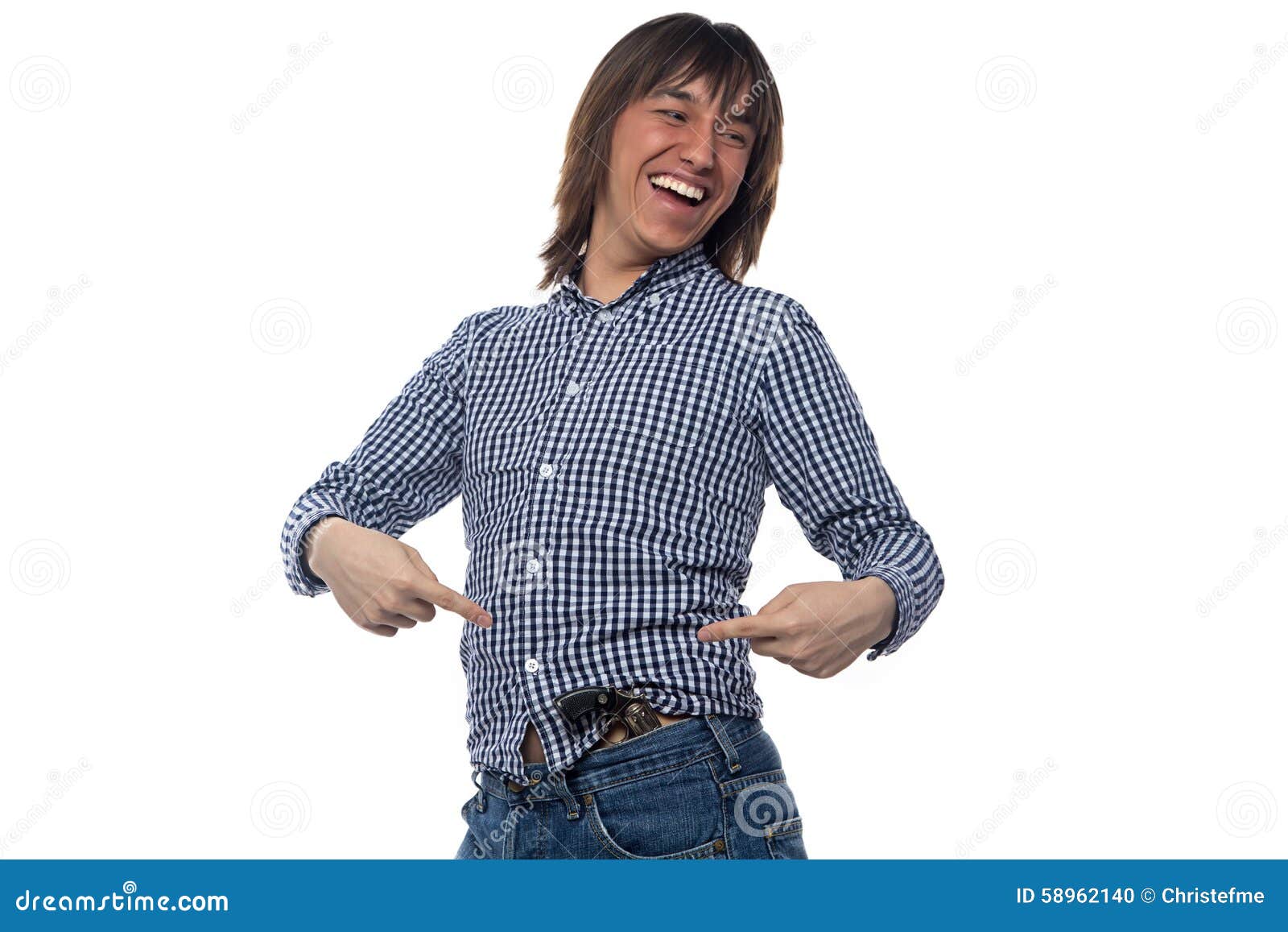 Man showing at the gun stock photo. Image of kill, showdown - 58962140