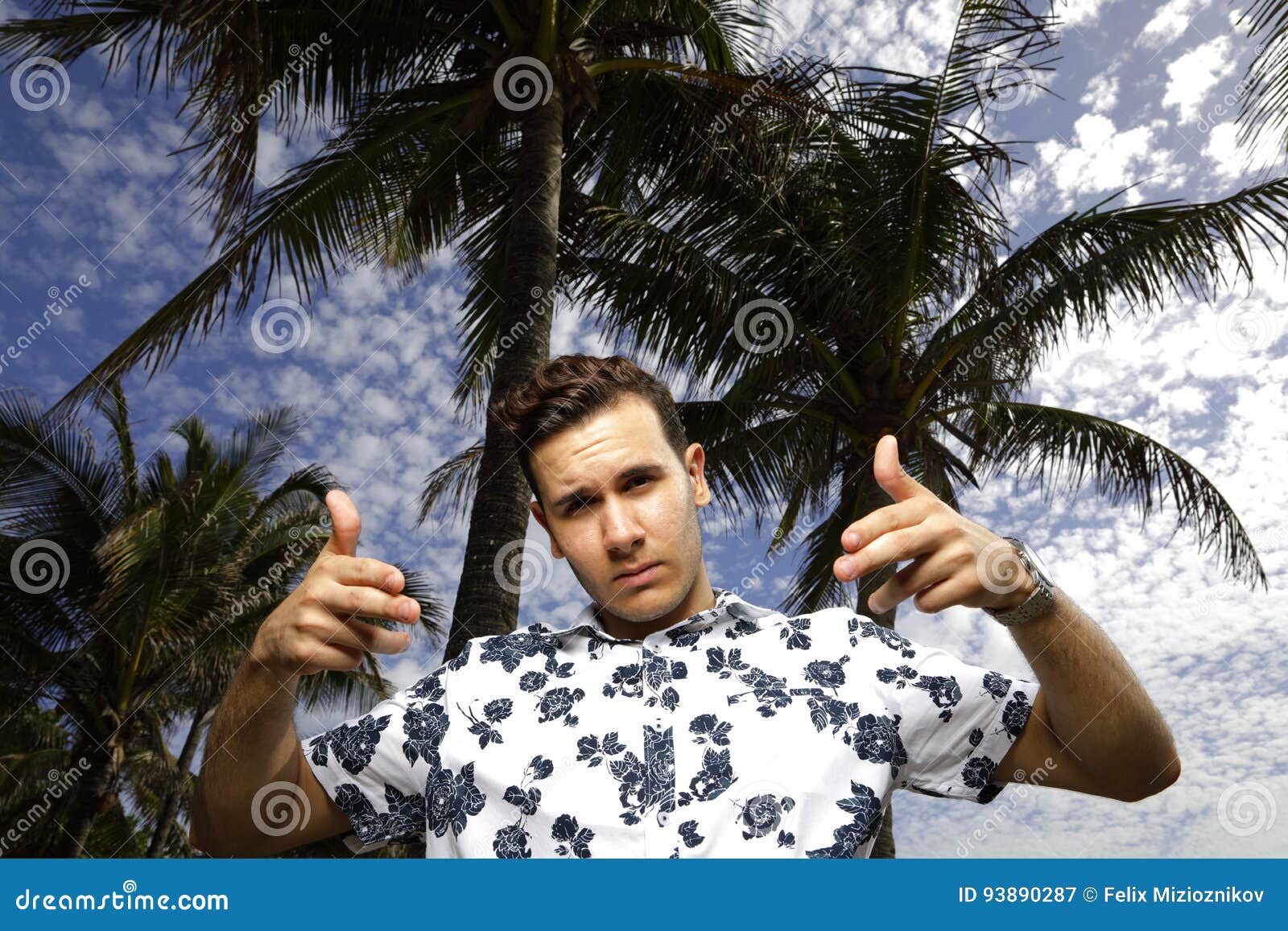 Man Showing Hand Guns To the Camera Stock Image - Image of dangerous ...