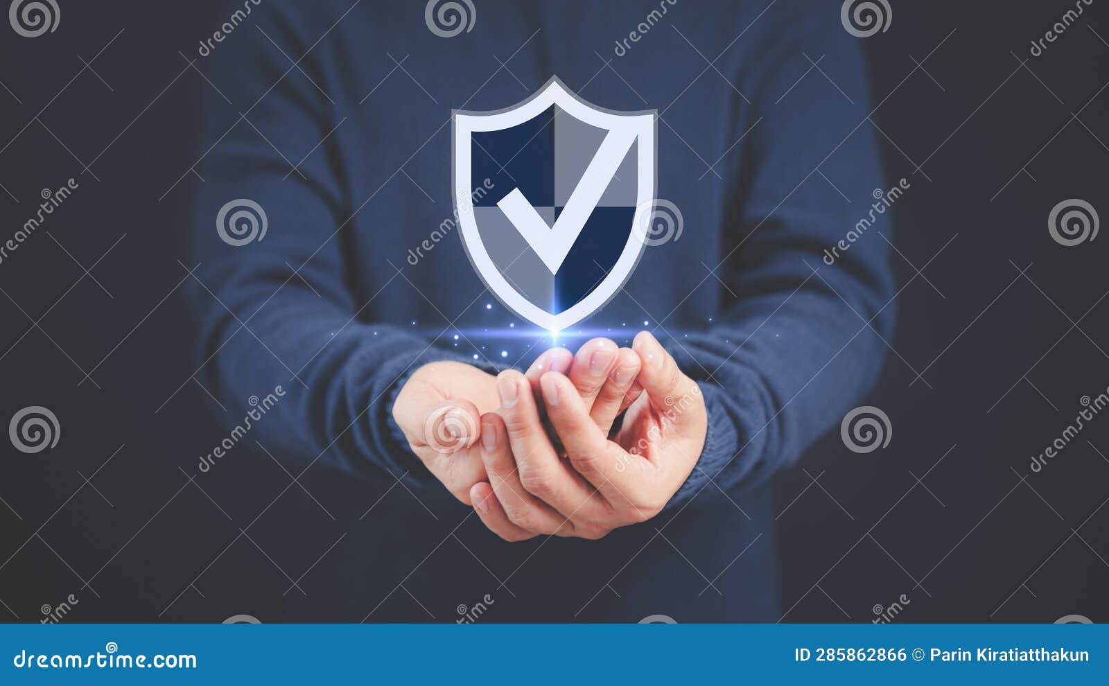 Man Showing Hands Identity Proofing Icon for the Security Protection ...