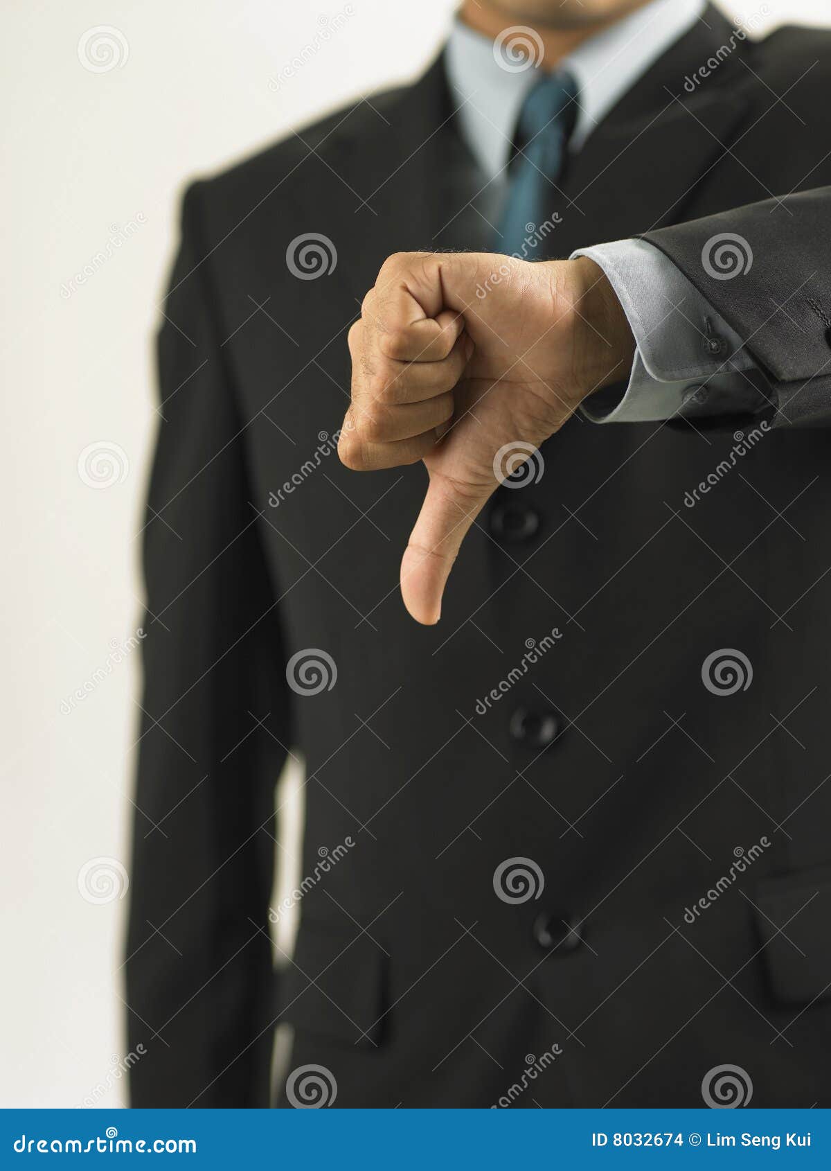 Man Showing Handsign No Good Stock Photo - Image of attire, businessman ...