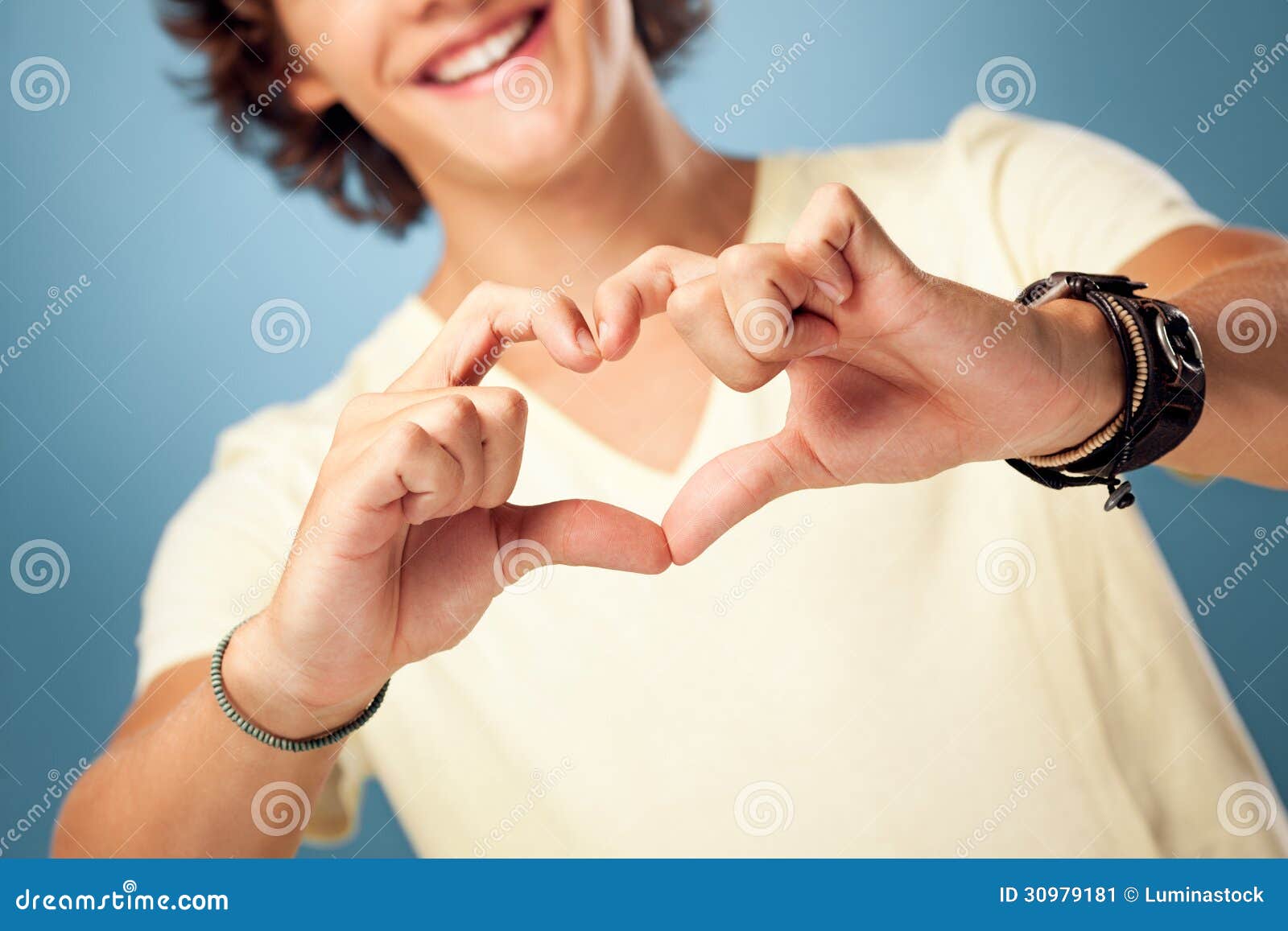 Man Showing Heart stock image. Image of horizontal, male - 30979181