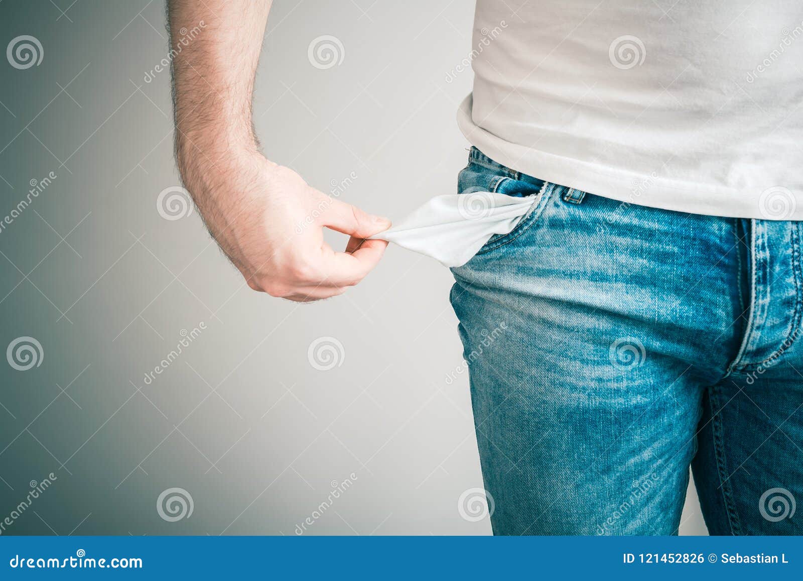 Man Showing His Empty Pockets, Poor Man Concept Stock Photo - Image of ...