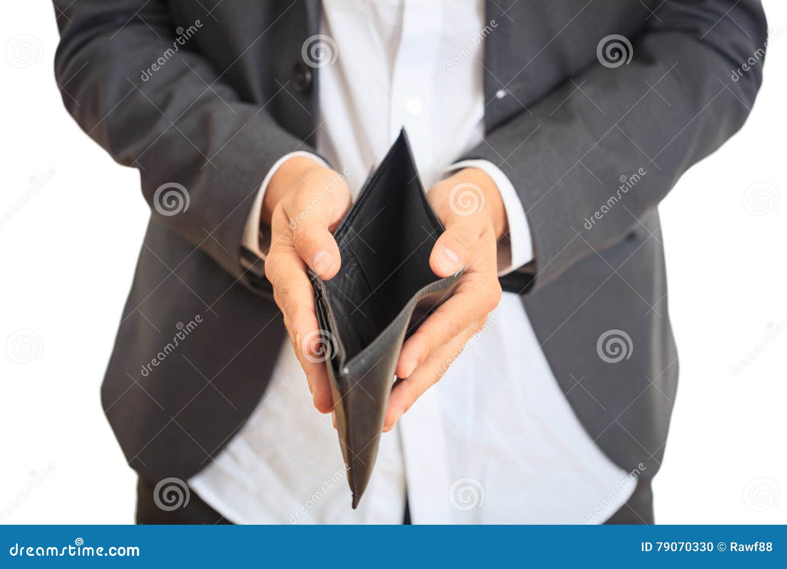 Man Showing His Empty Wallet Stock Photo - Image of businessman ...