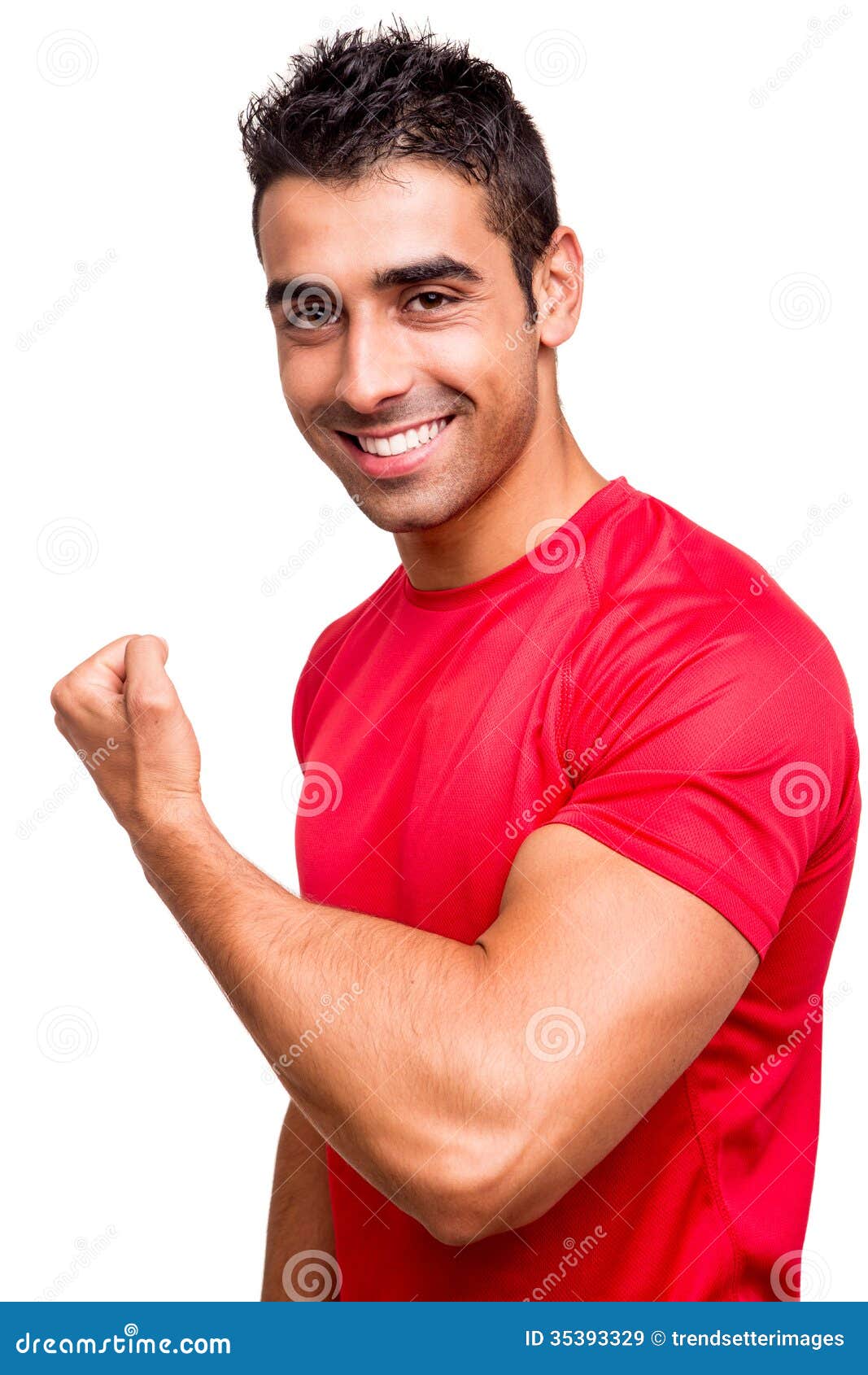 Man Showing His Great Shape Stock Image - Image of strong, biceps: 35393329