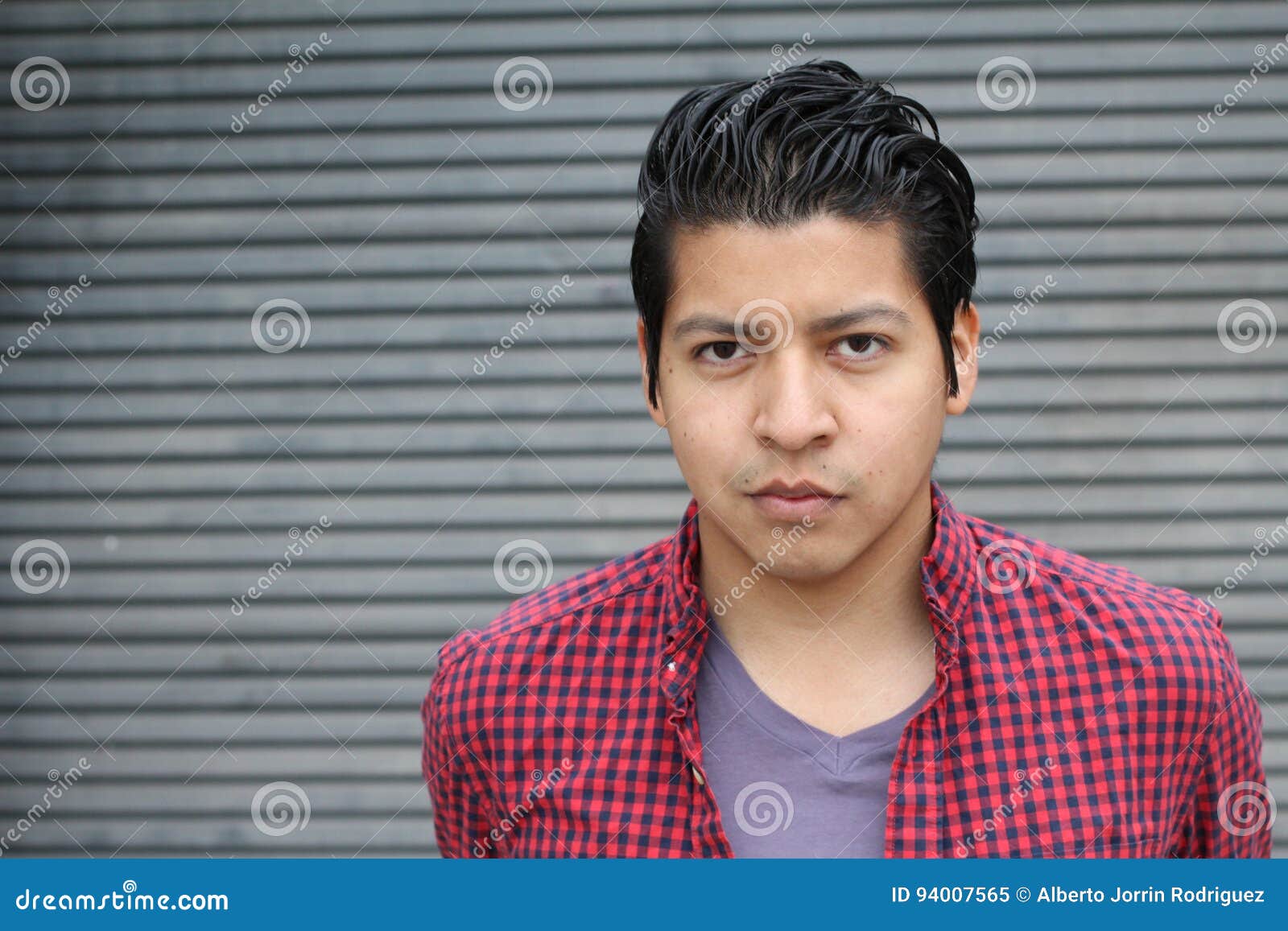 Man Showing Neutral Expression Closeup with Copy Space Stock Image ...
