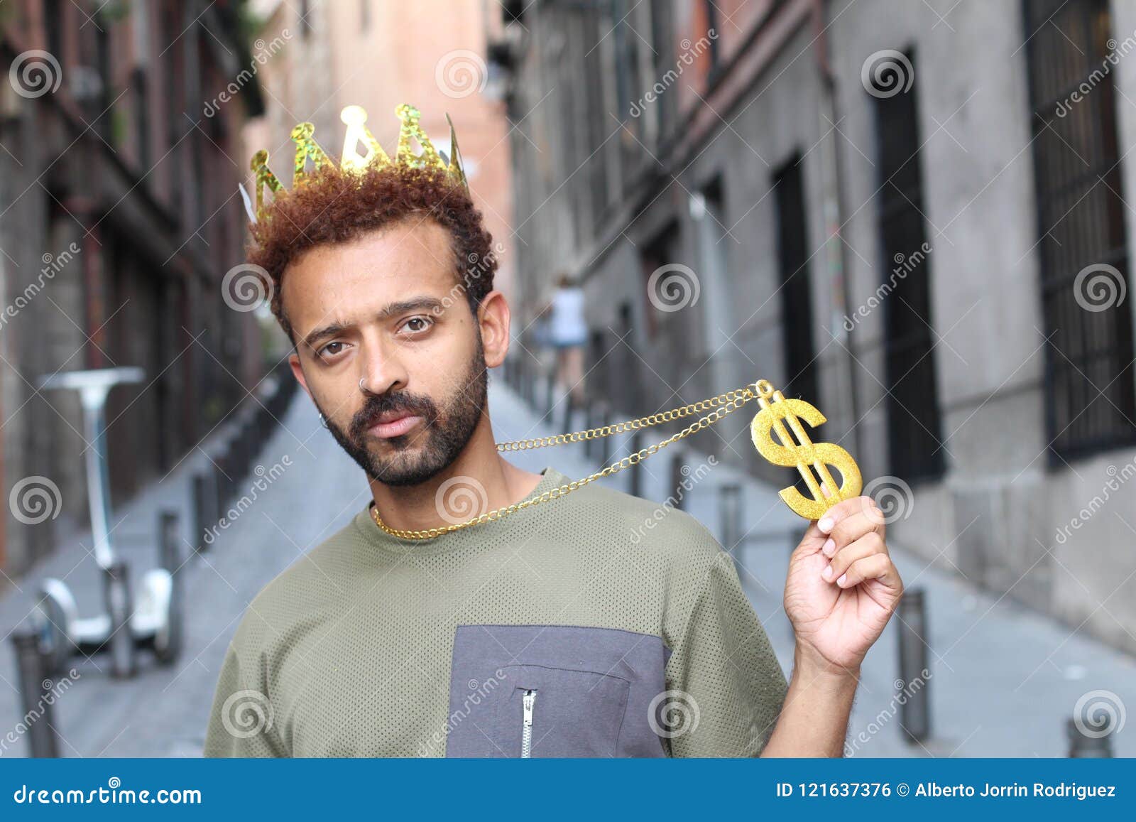 Man showing off his status stock photo. Image of culture - 121637376