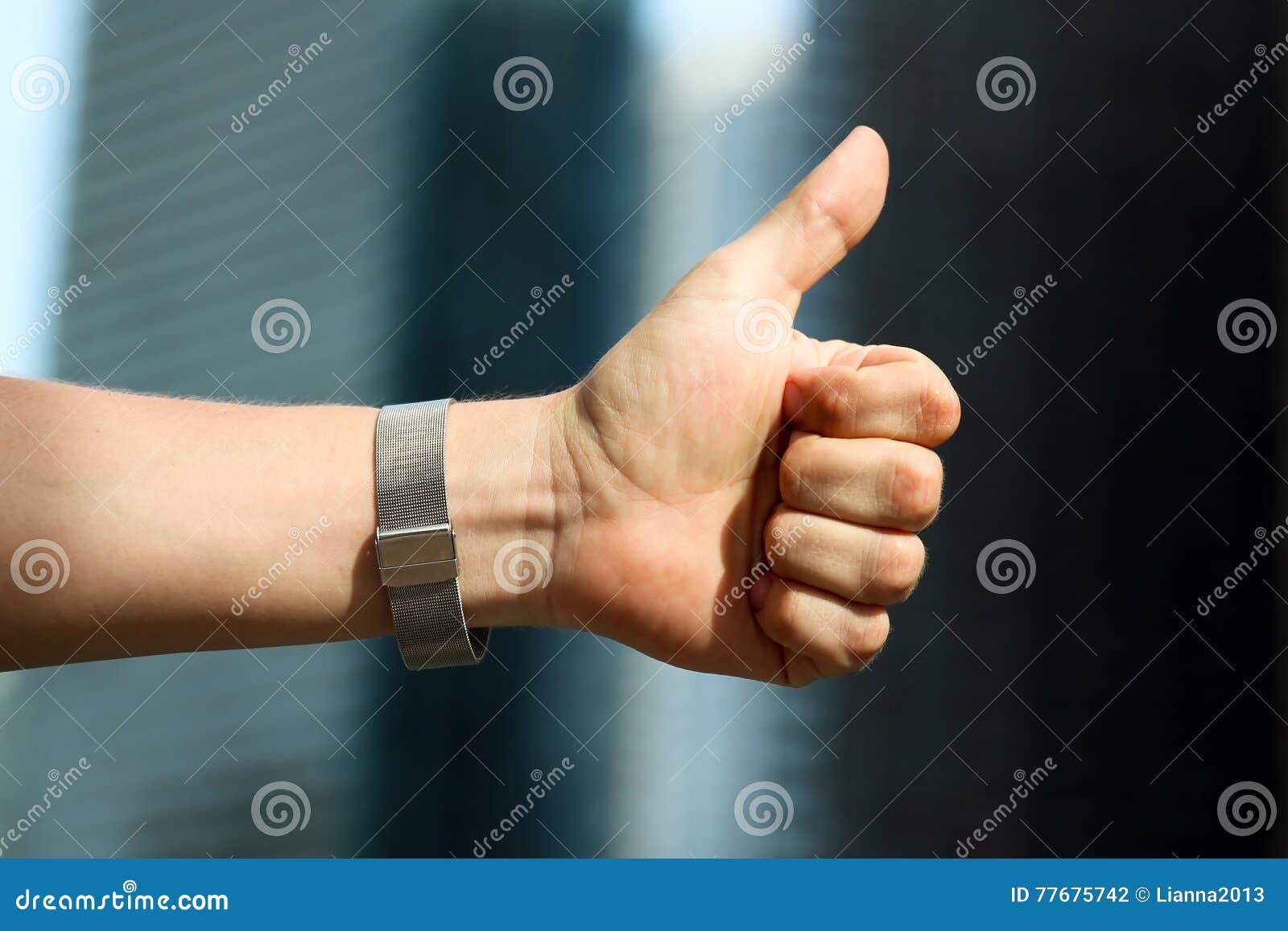 Man is Showing Ok Sing, Against City Stock Photo - Image of help ...