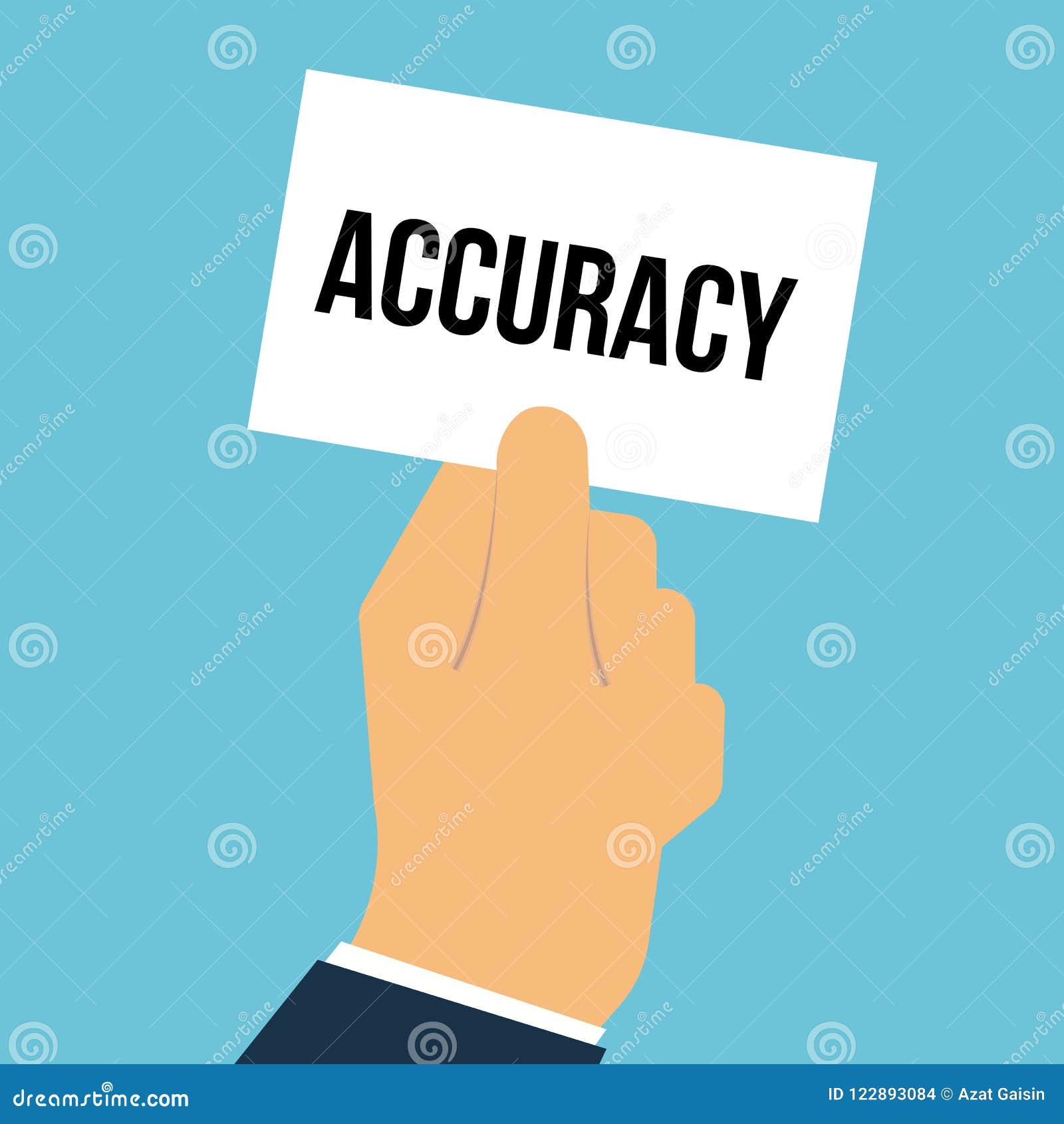 Man Showing Paper ACCURACY Text Stock Vector - Illustration of accuracy ...