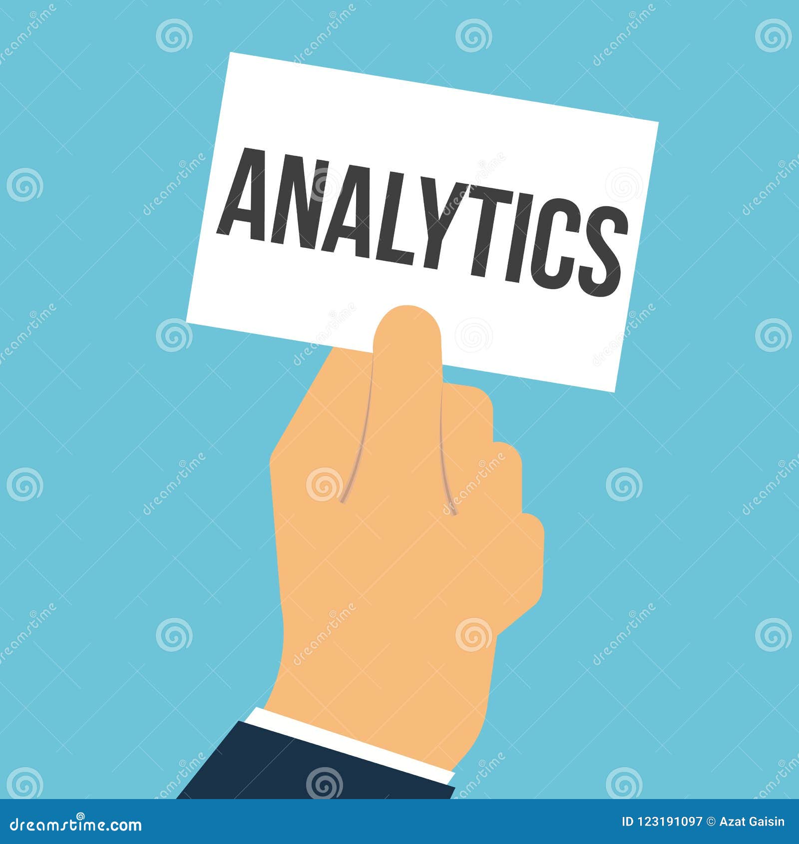 Man Showing Paper ANALYTICS Text Stock Vector - Illustration of ...