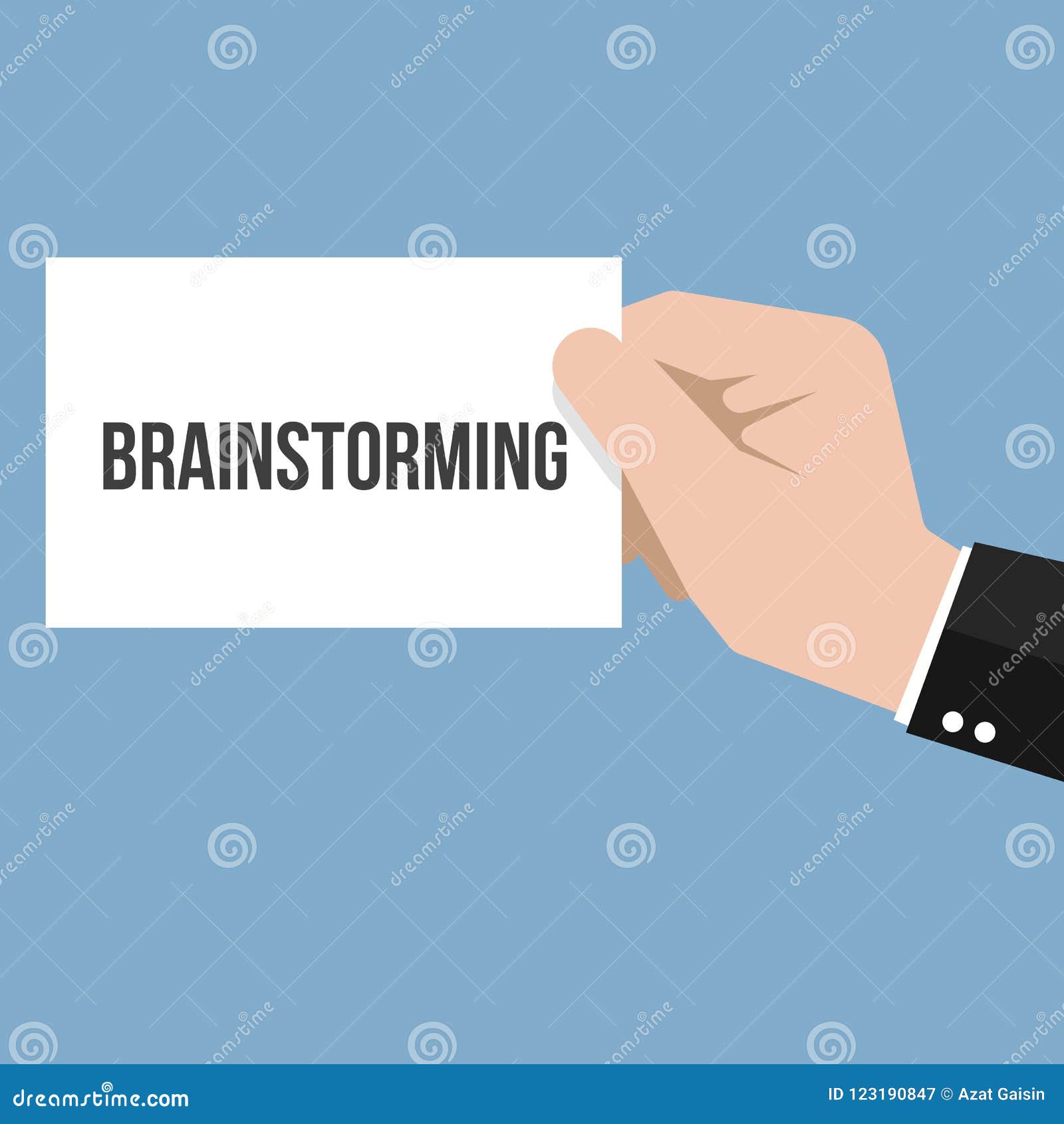 Man Showing Paper BRAINSTORMING Text Stock Vector - Illustration of ...
