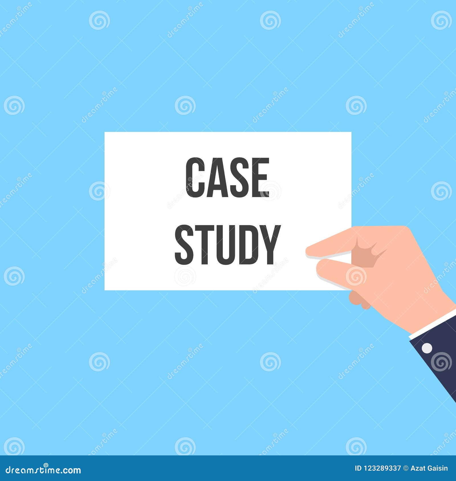 Man Showing Paper CASE STUDY Text Stock Vector - Illustration of ...