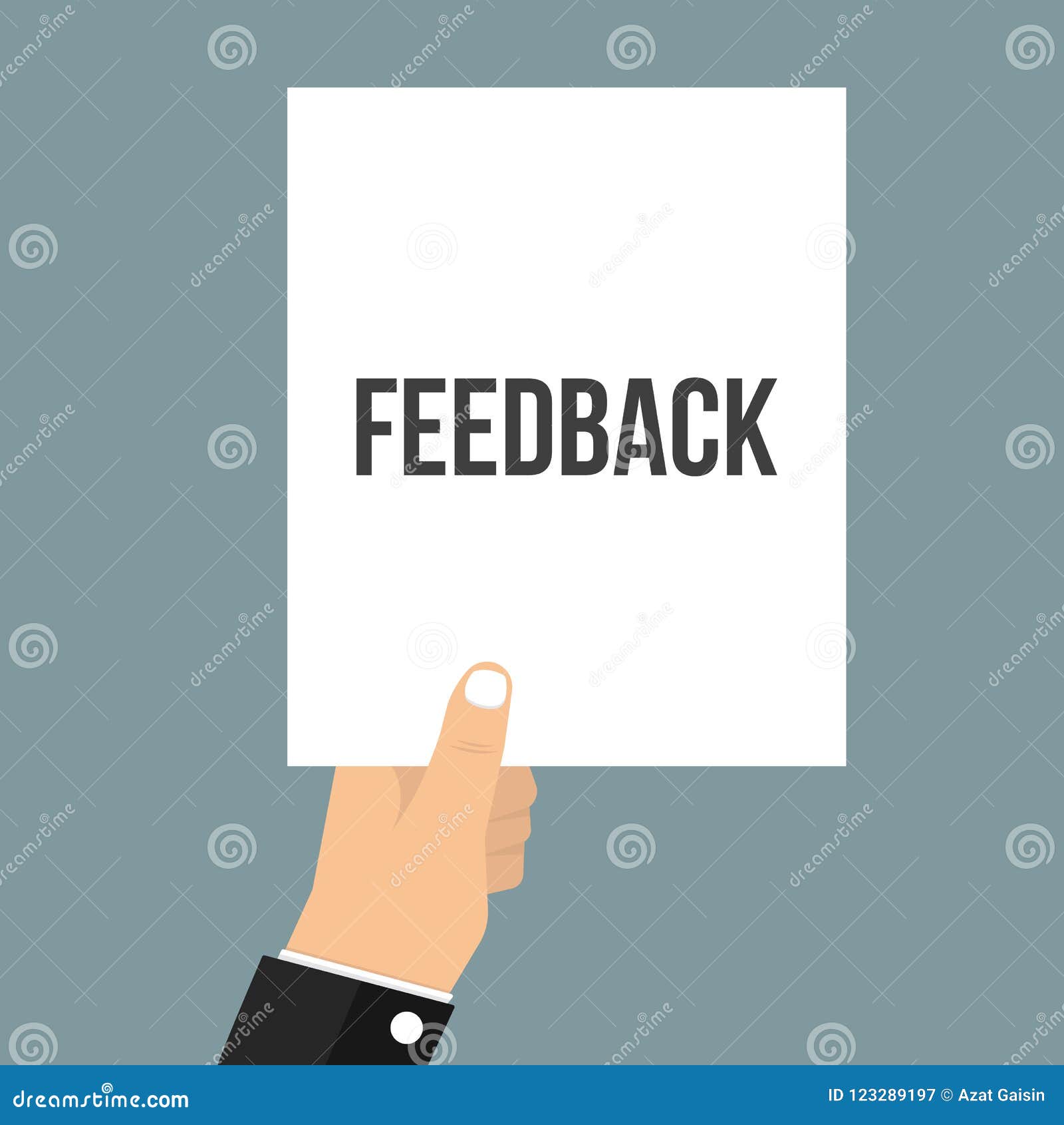 Man Showing Paper FEEDBACK Text Stock Vector - Illustration of report ...