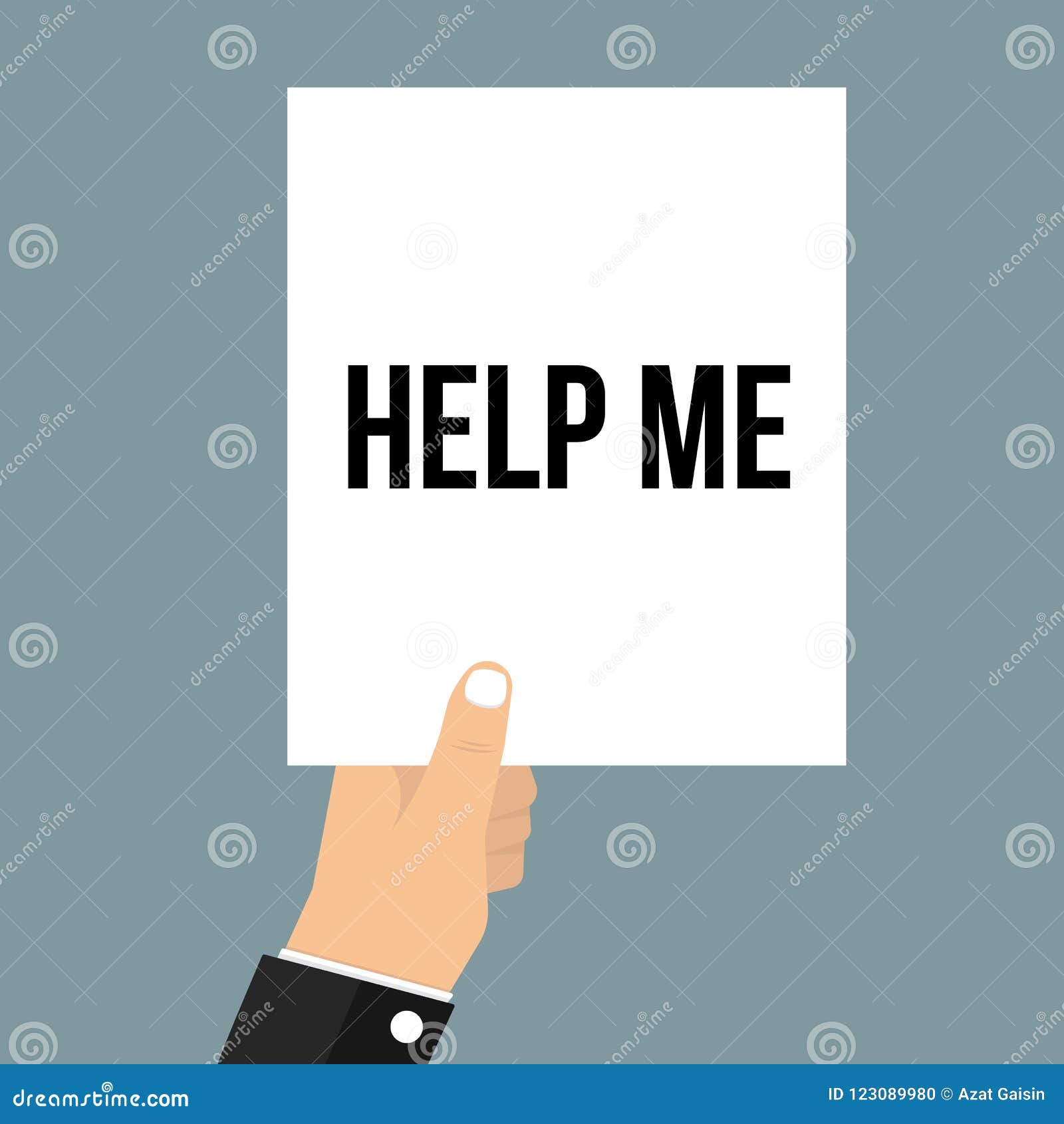 Man Showing Paper HELP ME Text Stock Vector - Illustration of showing ...