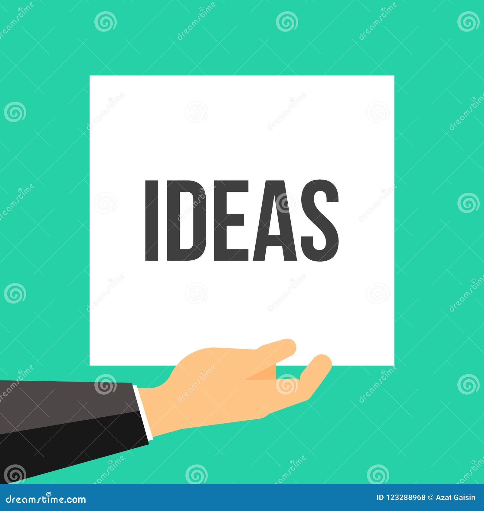 Man Showing Paper IDEAS Text Stock Vector - Illustration of invention ...