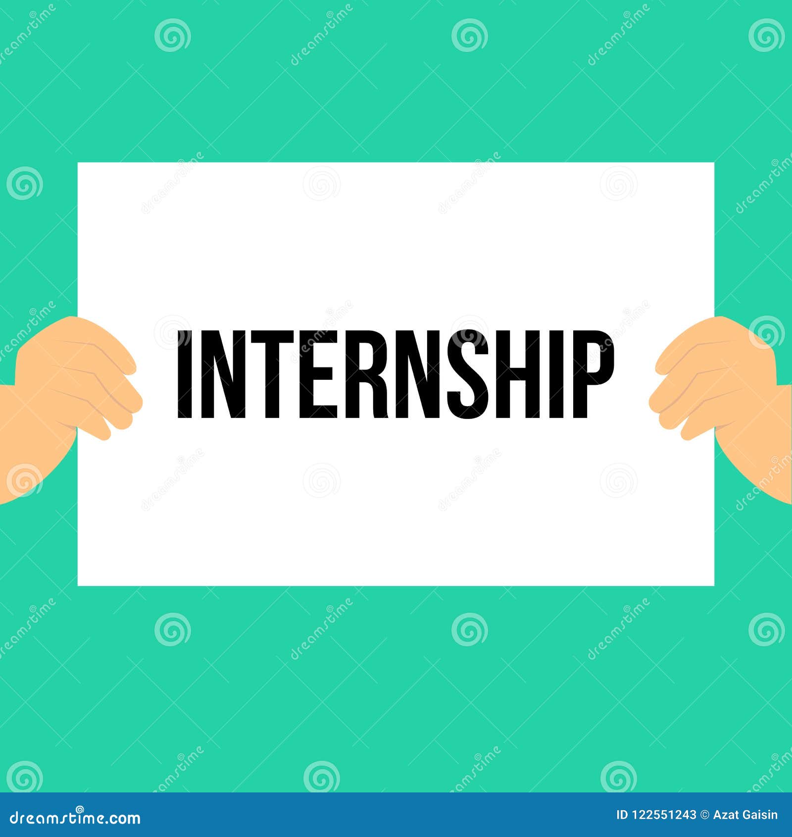 Man Showing Paper INTERNSHIP Text Stock Vector - Illustration of ...