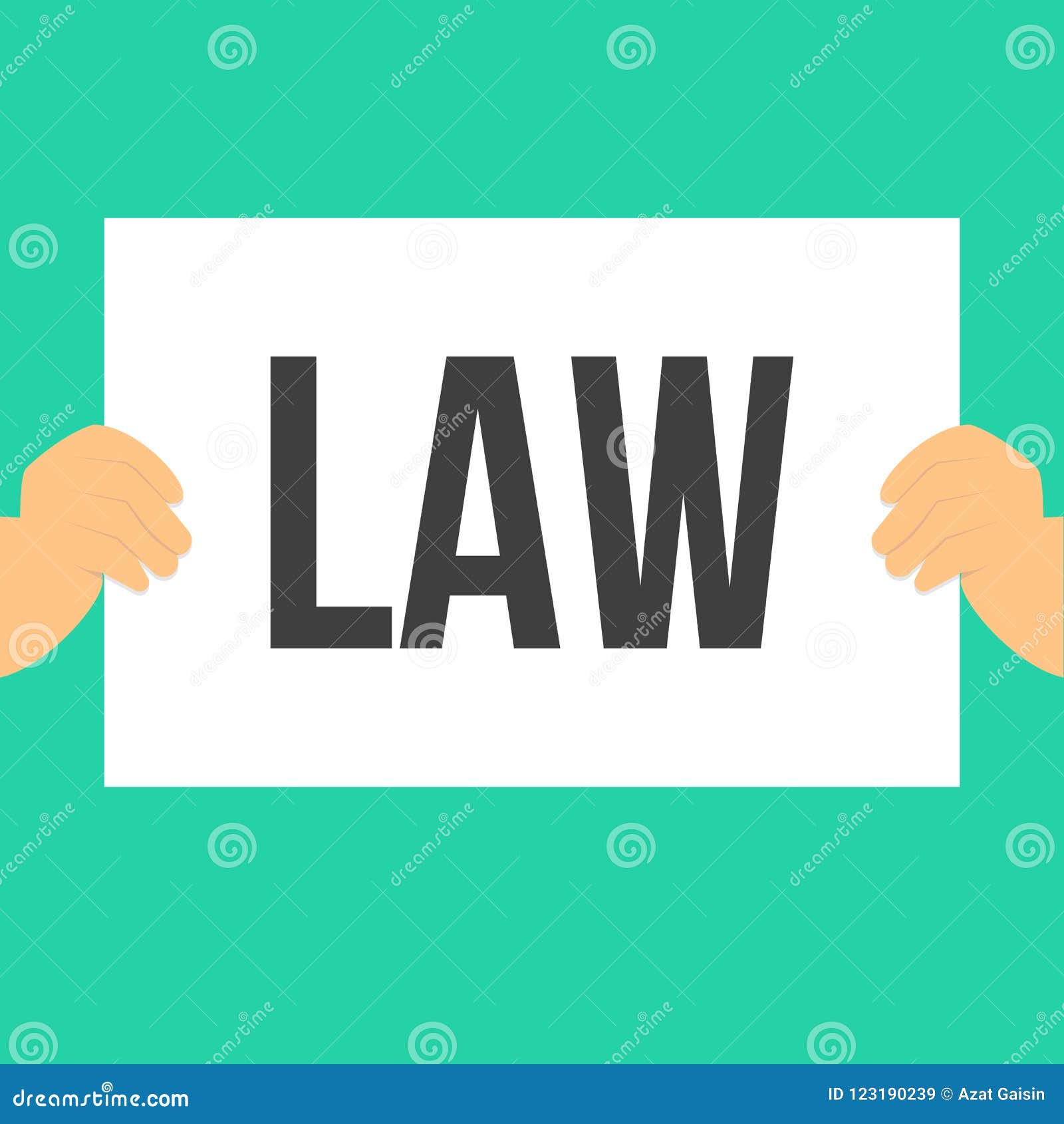 Man showing paper LAW text stock vector. Illustration of lawsuit ...