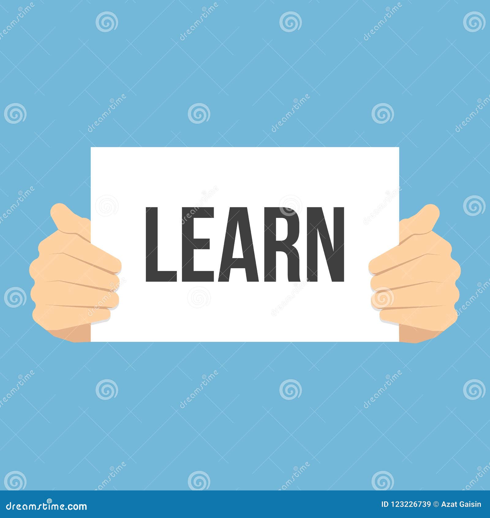 Man Showing Paper LEARN Text Stock Vector - Illustration of laptop ...