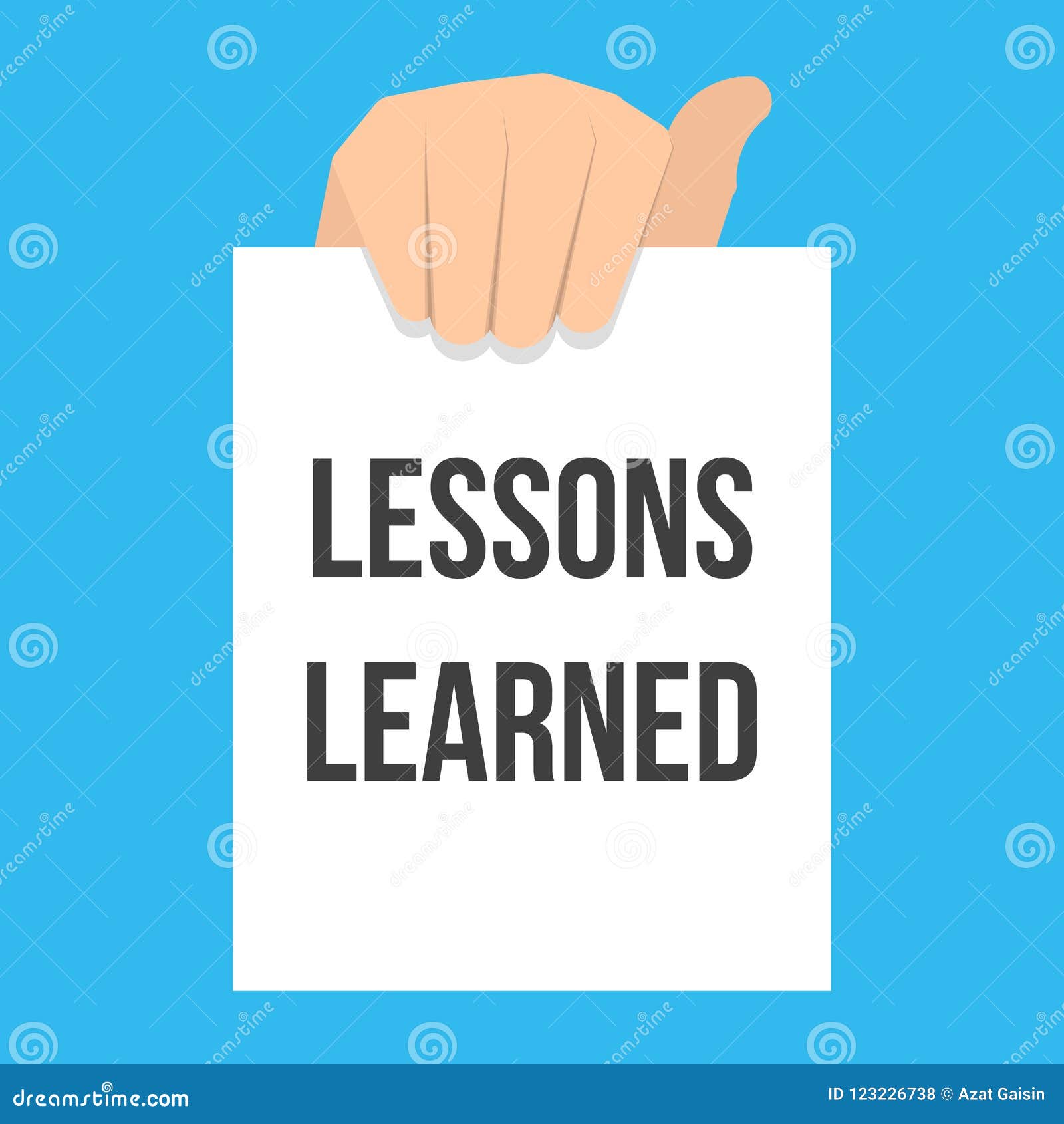 Man Showing Paper LESSONS LEARNED Text Stock Vector - Illustration of ... Man Showing Paper LESSONS LEARNED Text Stock Vector - Illustration of ...