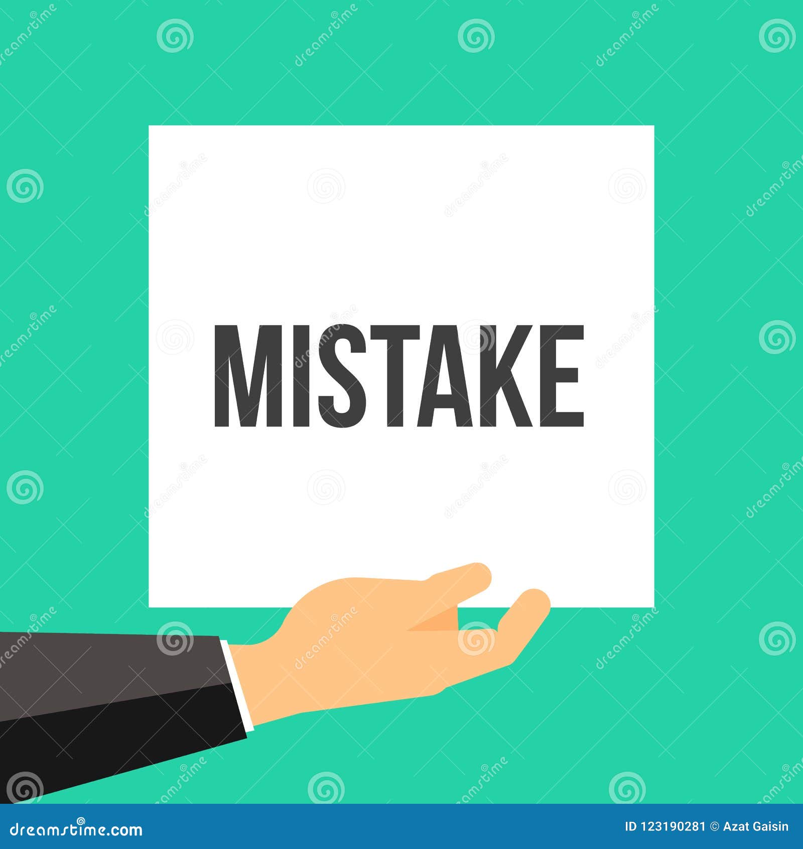 Man Showing Paper MISTAKE Text Stock Vector - Illustration of failure ...
