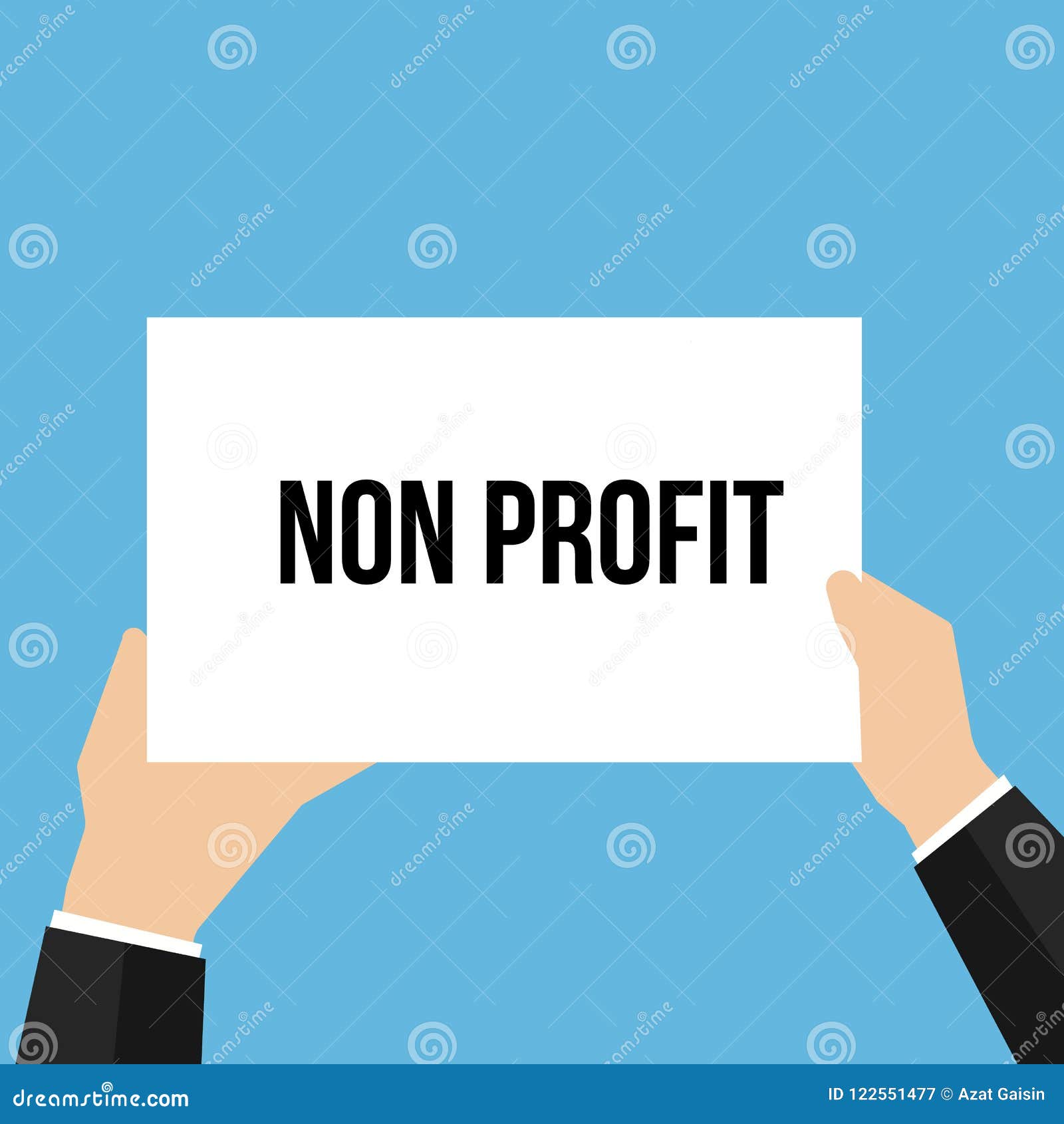 Man Showing Paper NON PROFIT Text Stock Vector - Illustration of ...