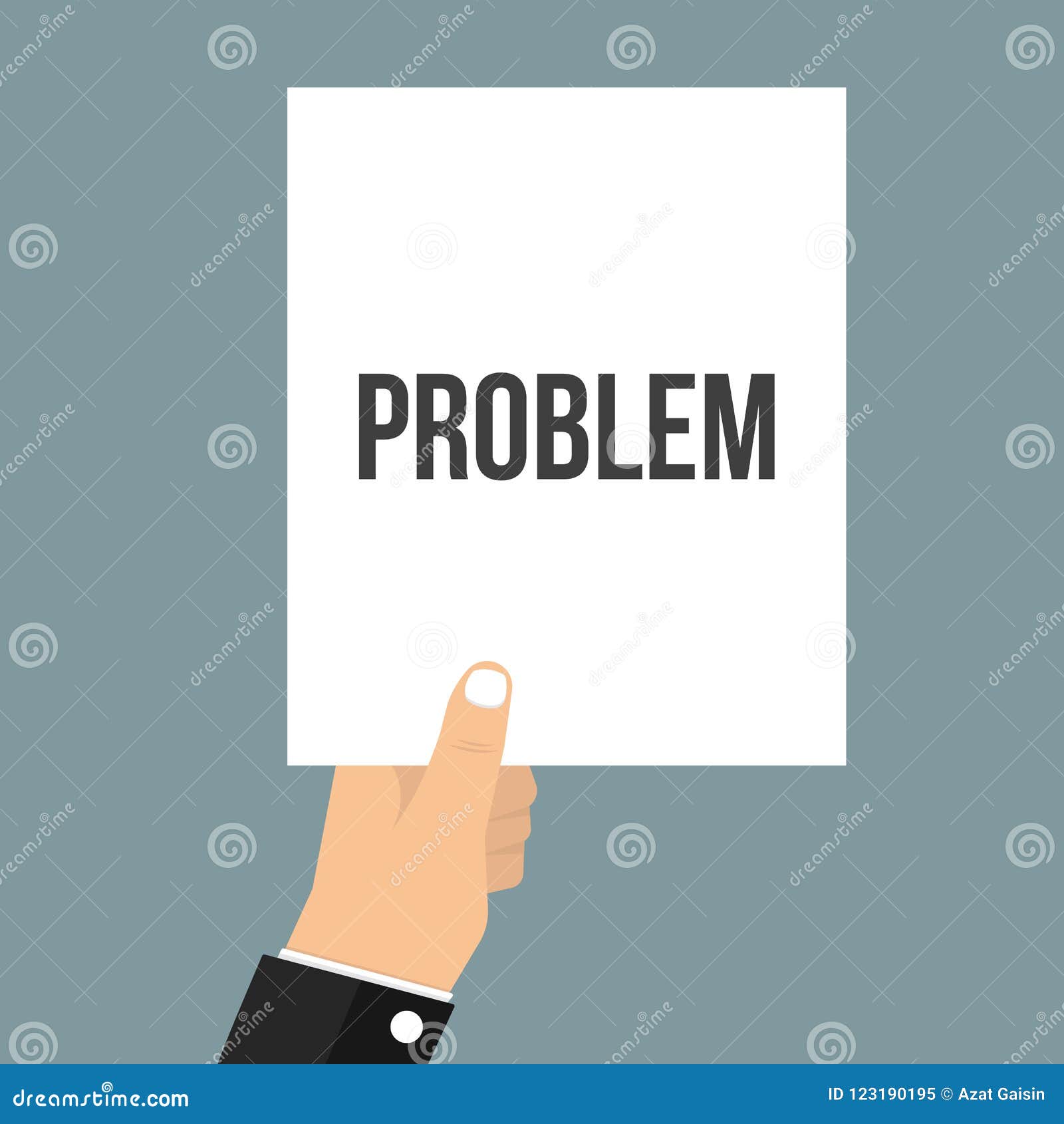 Man Showing Paper PROBLEM Text Stock Vector - Illustration of decisions ...