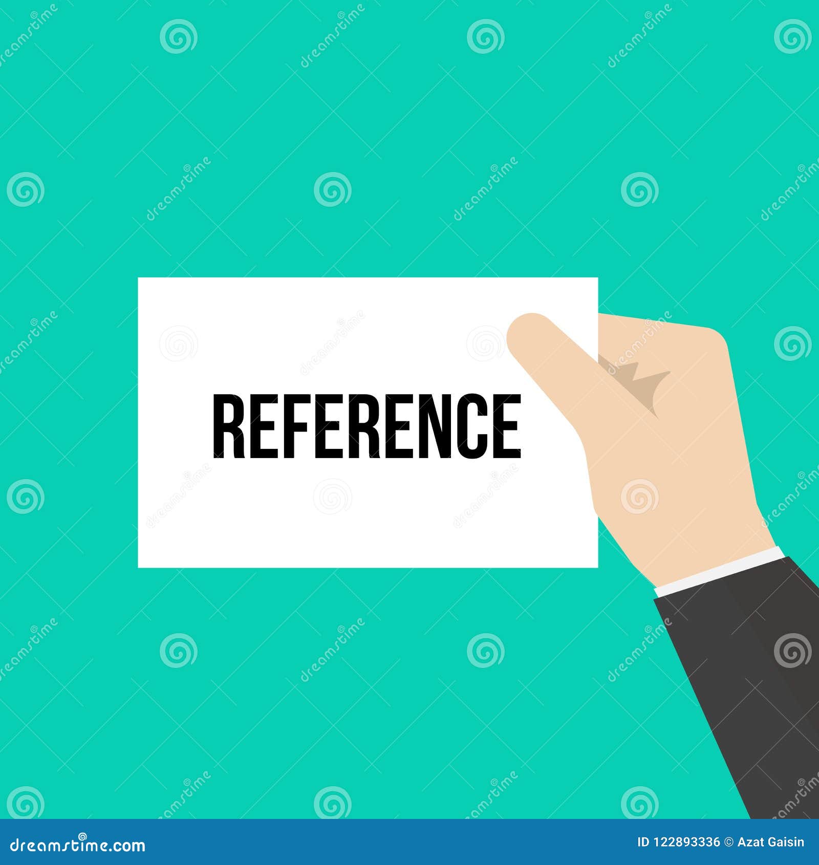 Man Showing Paper REFERENCE Text Stock Vector - Illustration of ...