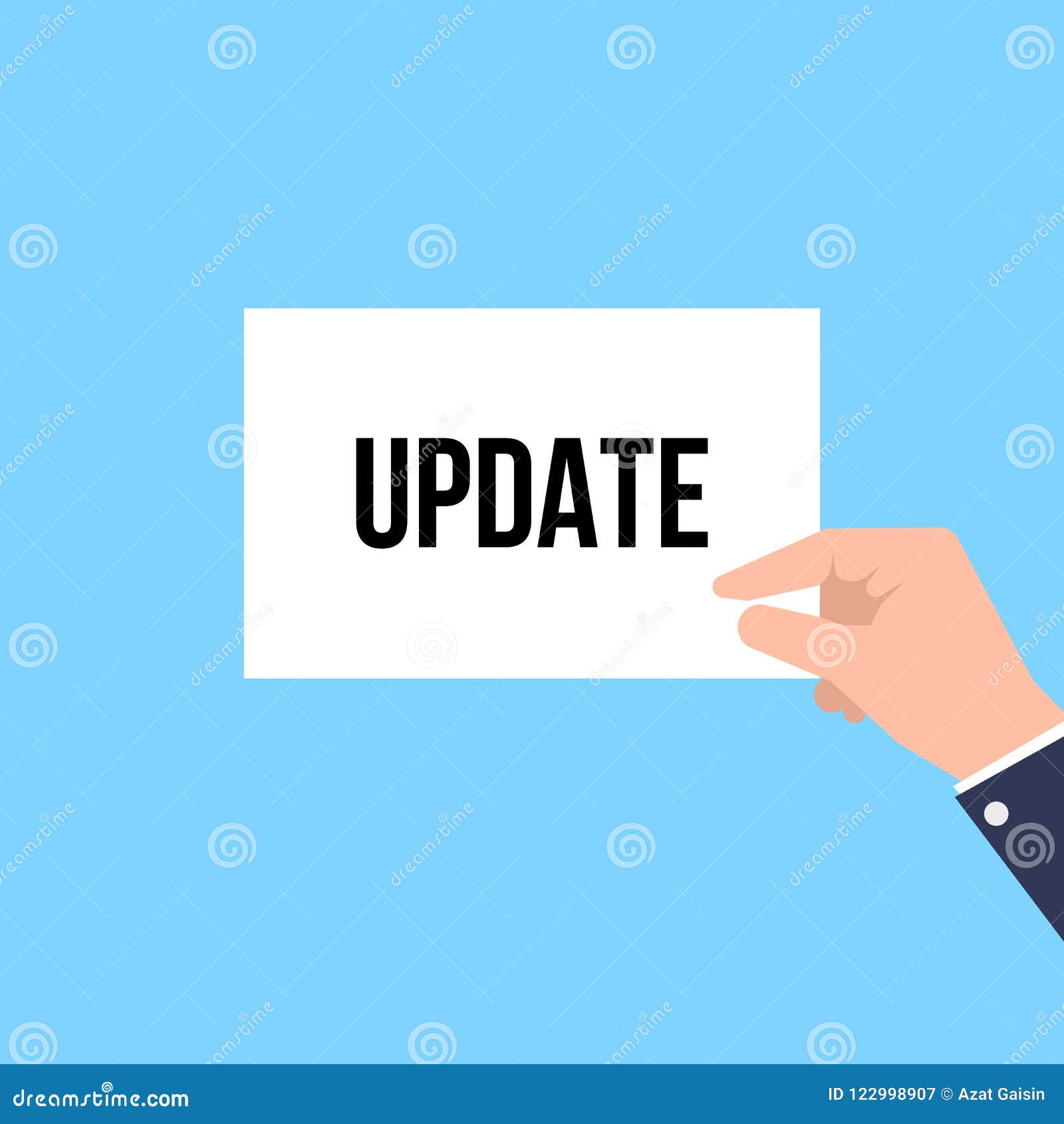 Man Showing Paper UPDATE Text Stock Vector - Illustration of change ...