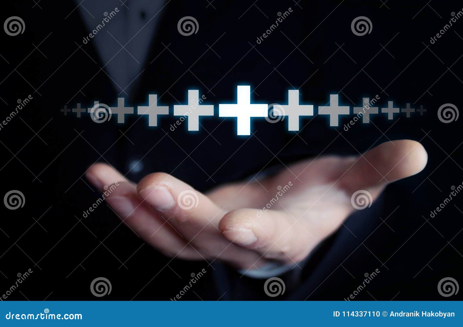 Plus Sign And Increasing Arrow Print Screen On Wooden Cube Block On ...