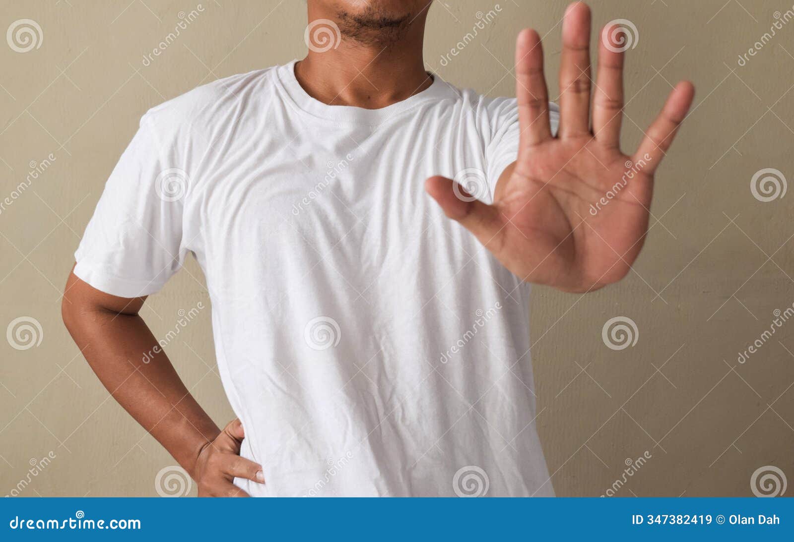 Man Showing a Refuse Hand Gesture Sign Stock Image - Image of decline ...