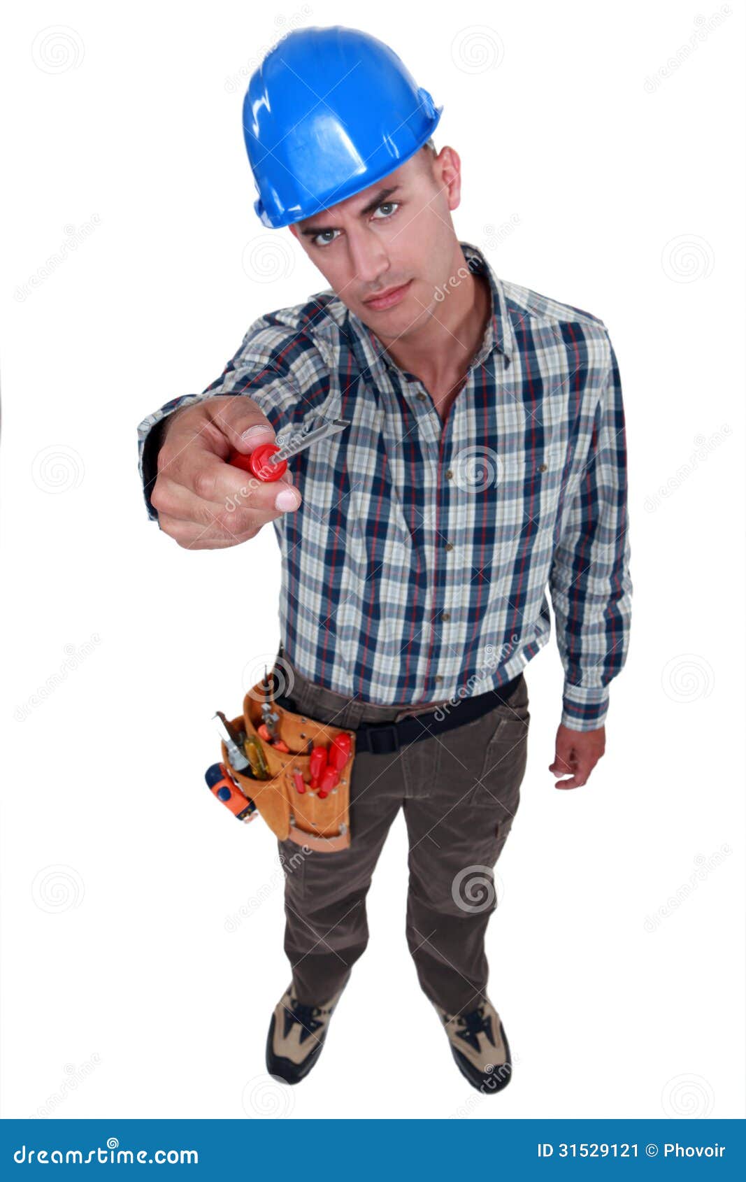 Man showing screwdriver stock image. Image of screwdriver - 31529121