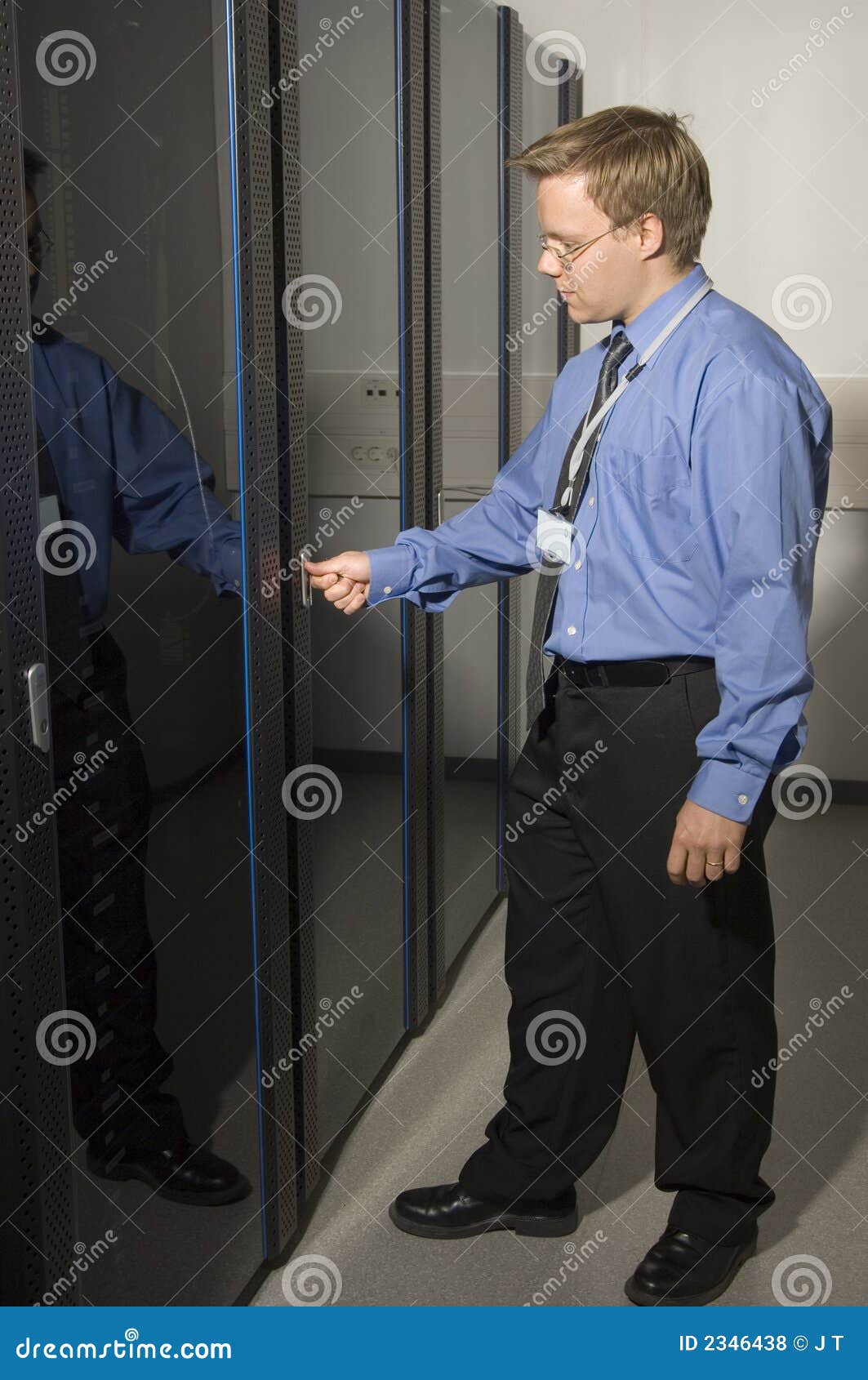 Man showing server room stock photo. Image of finance - 2346438