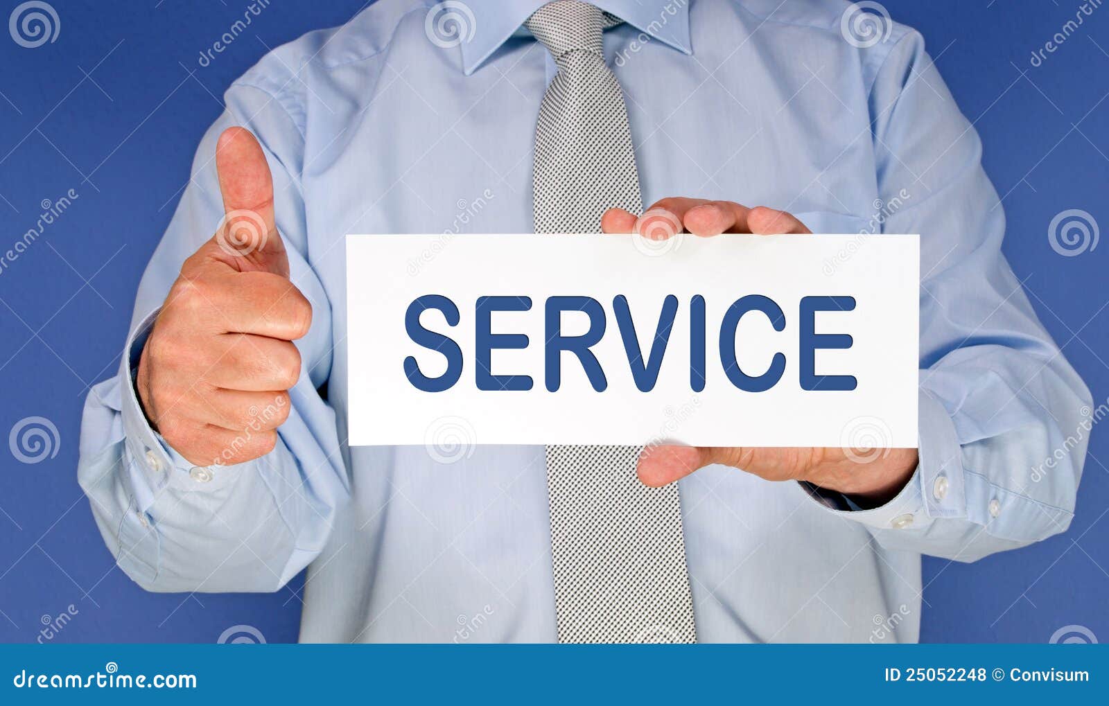 Man showing service sign stock photo. Image of blue, upper - 25052248