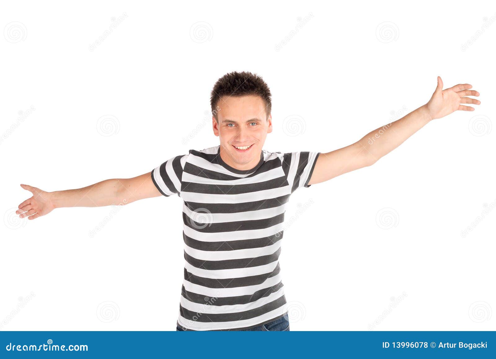 Man Showing Size stock photo. Image of smile, enormous - 13996078