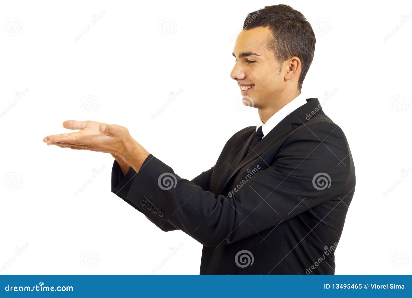 Man showing something stock image. Image of alone, person - 13495465