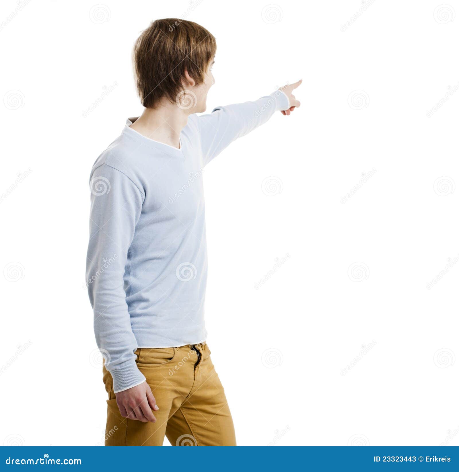 Man showing something stock image. Image of announce - 23323443
