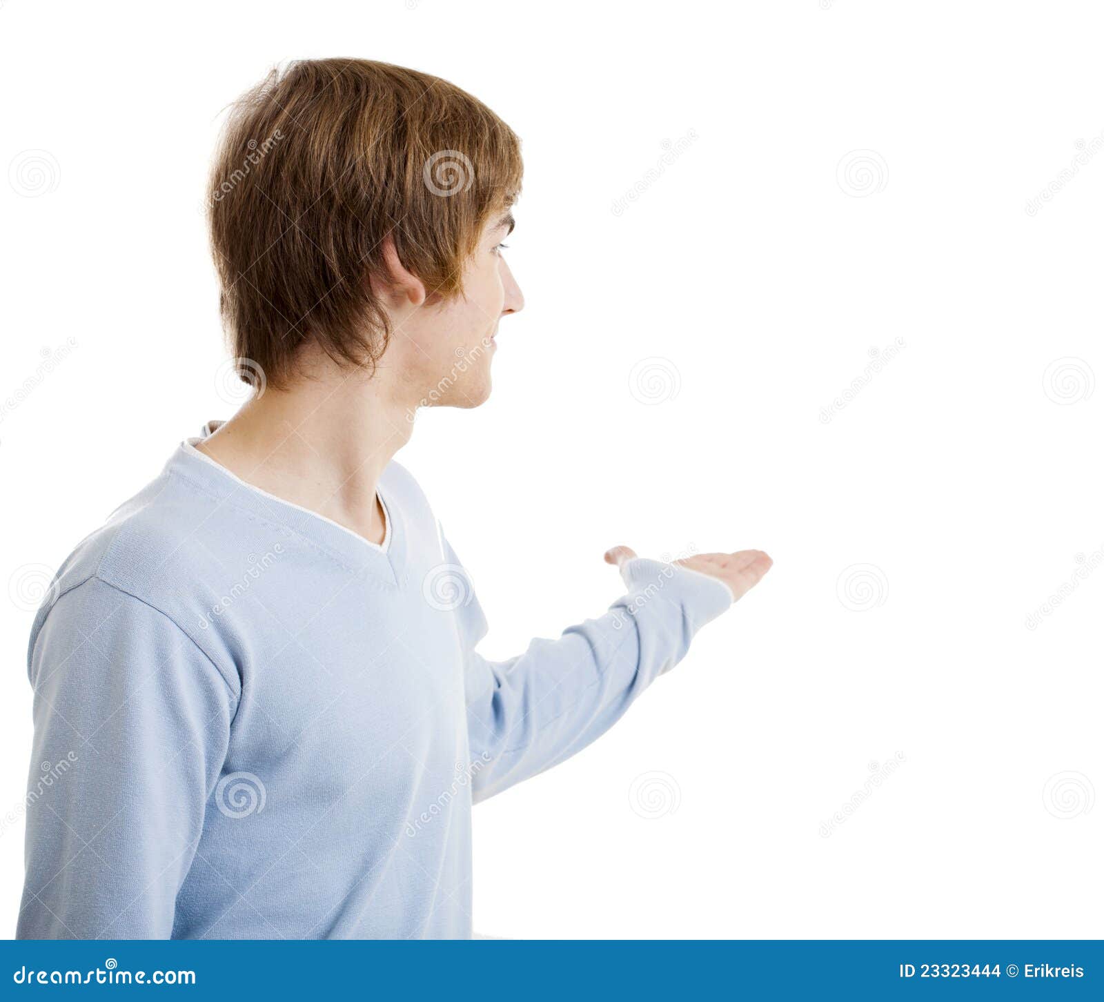 Man showing something stock photo. Image of displaying - 23323444