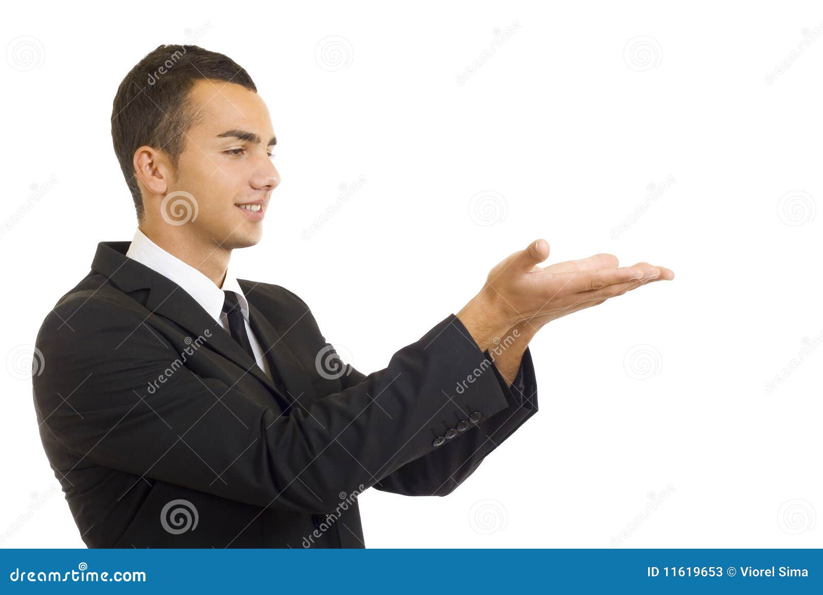 Man Showing Something on His Hands Stock Image - Image of scare, look ...