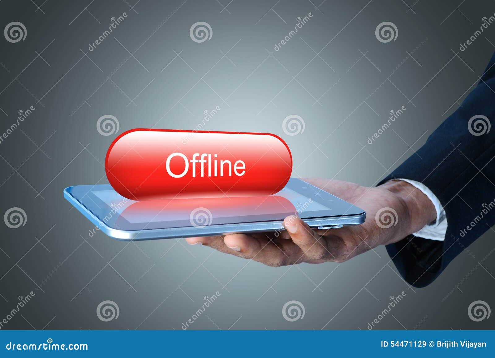 Offline Concept. Meditating Woman Sits In Lotus Asana Position Cartoon ...