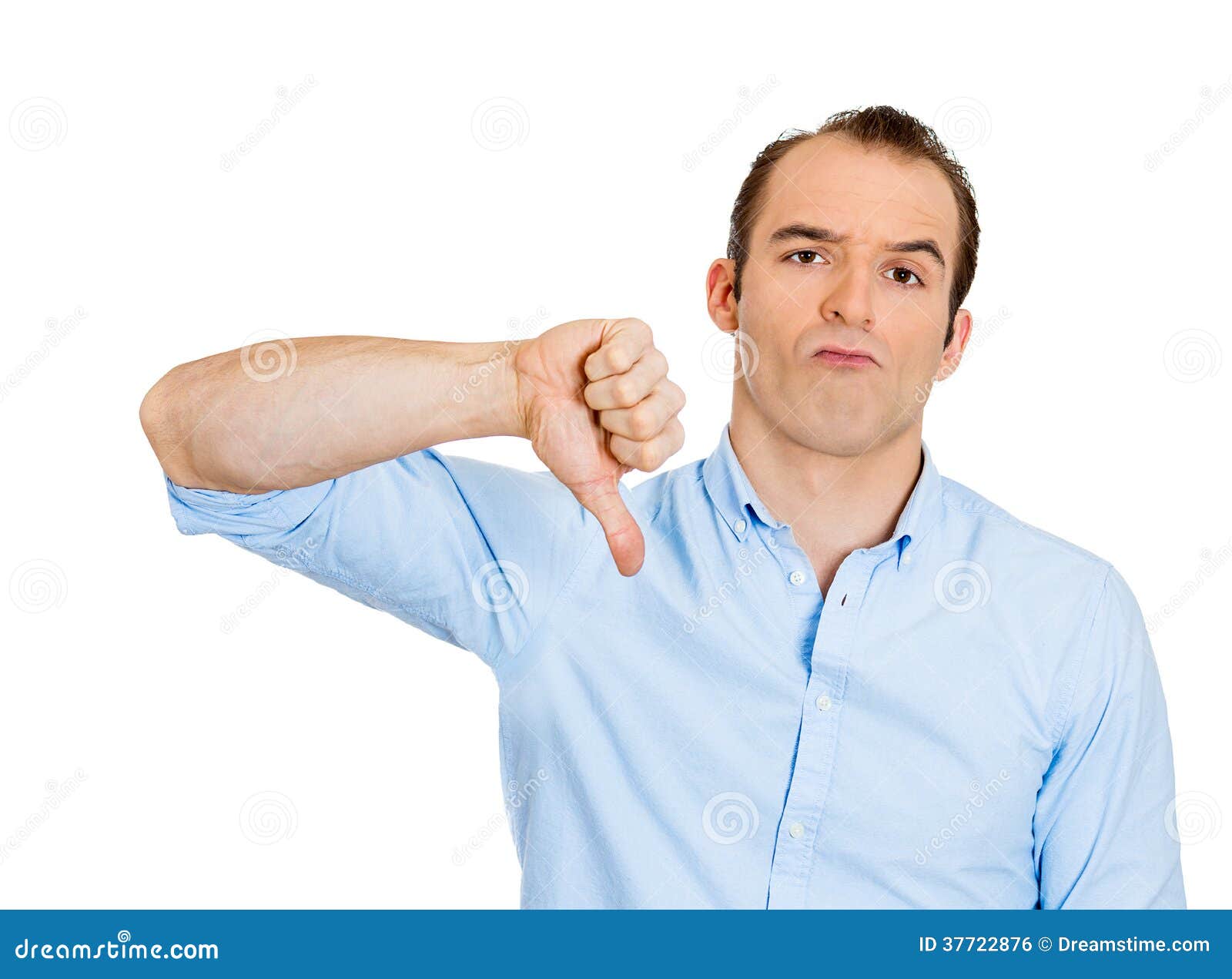 Man showing thumbs down stock photo. Image of gesture - 37722876